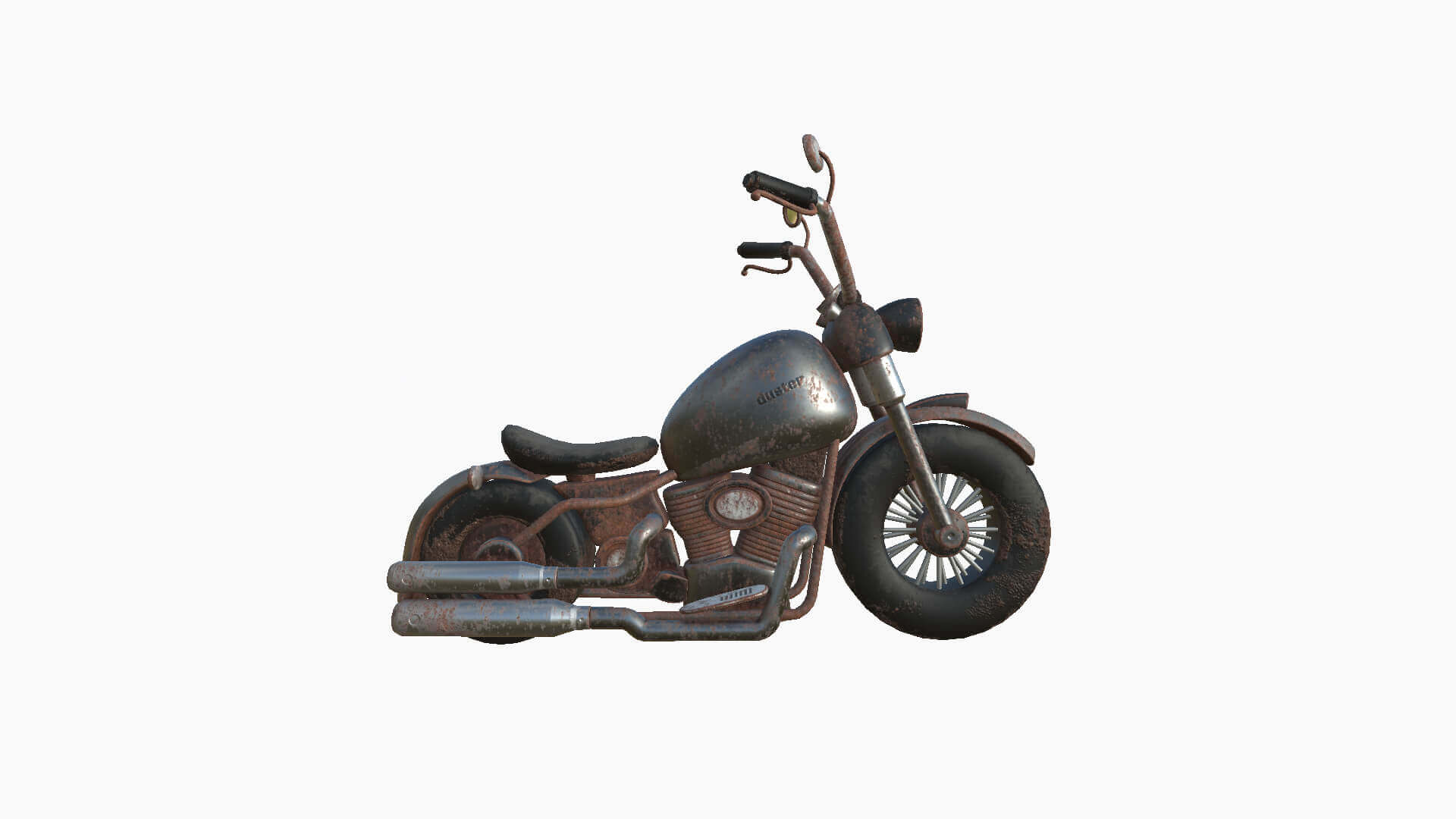 Cartoon Motorcycle Model A 20 - Rust by gsommer