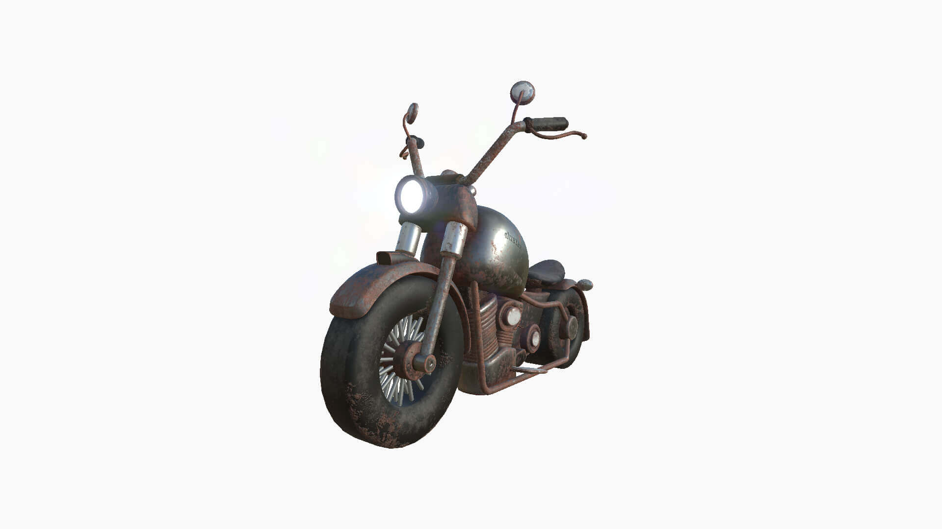 Cartoon Motorcycle Model A 20 - Rust by gsommer