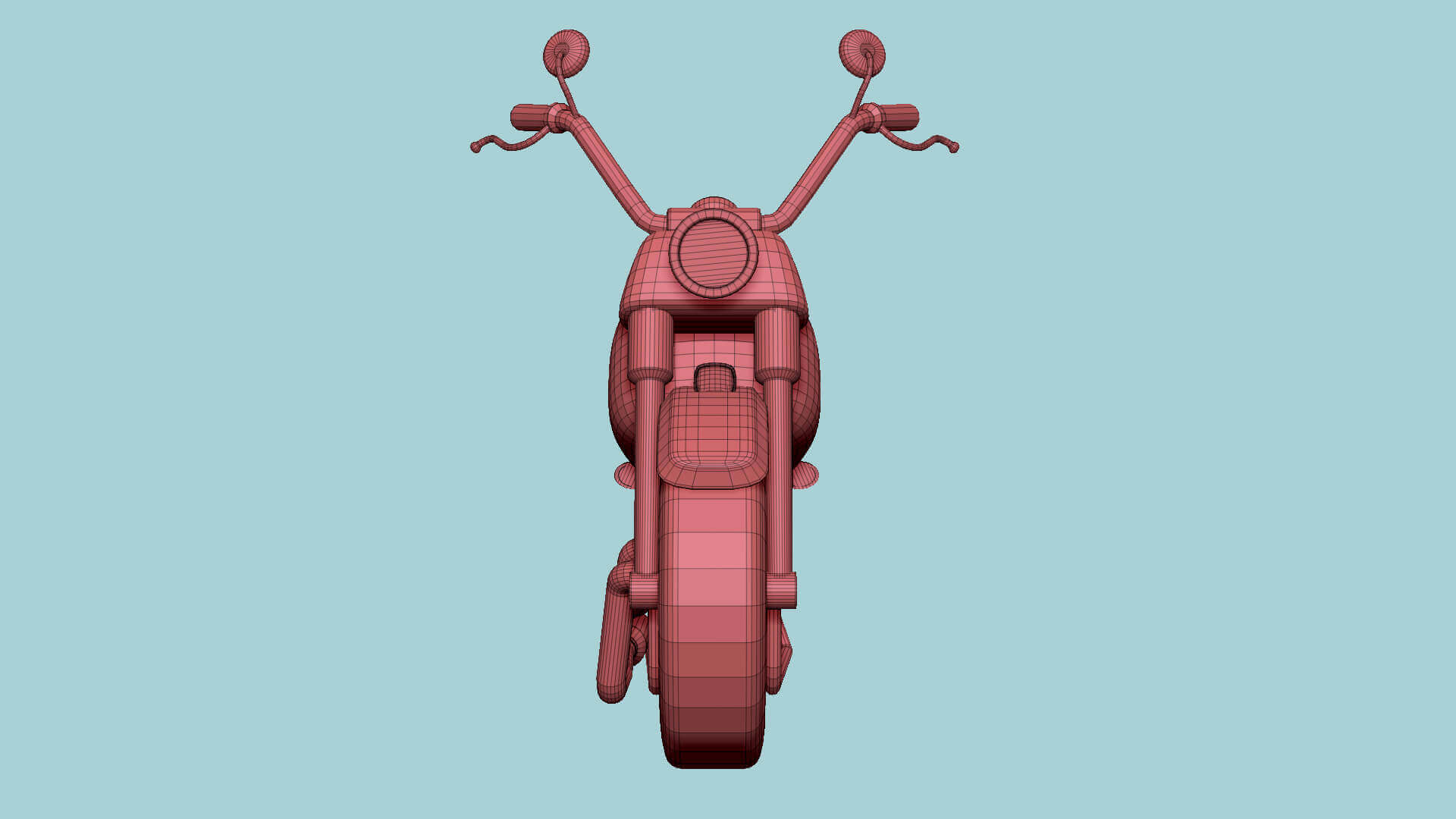 Cartoon Motorcycle Model A 20 - Rust by gsommer