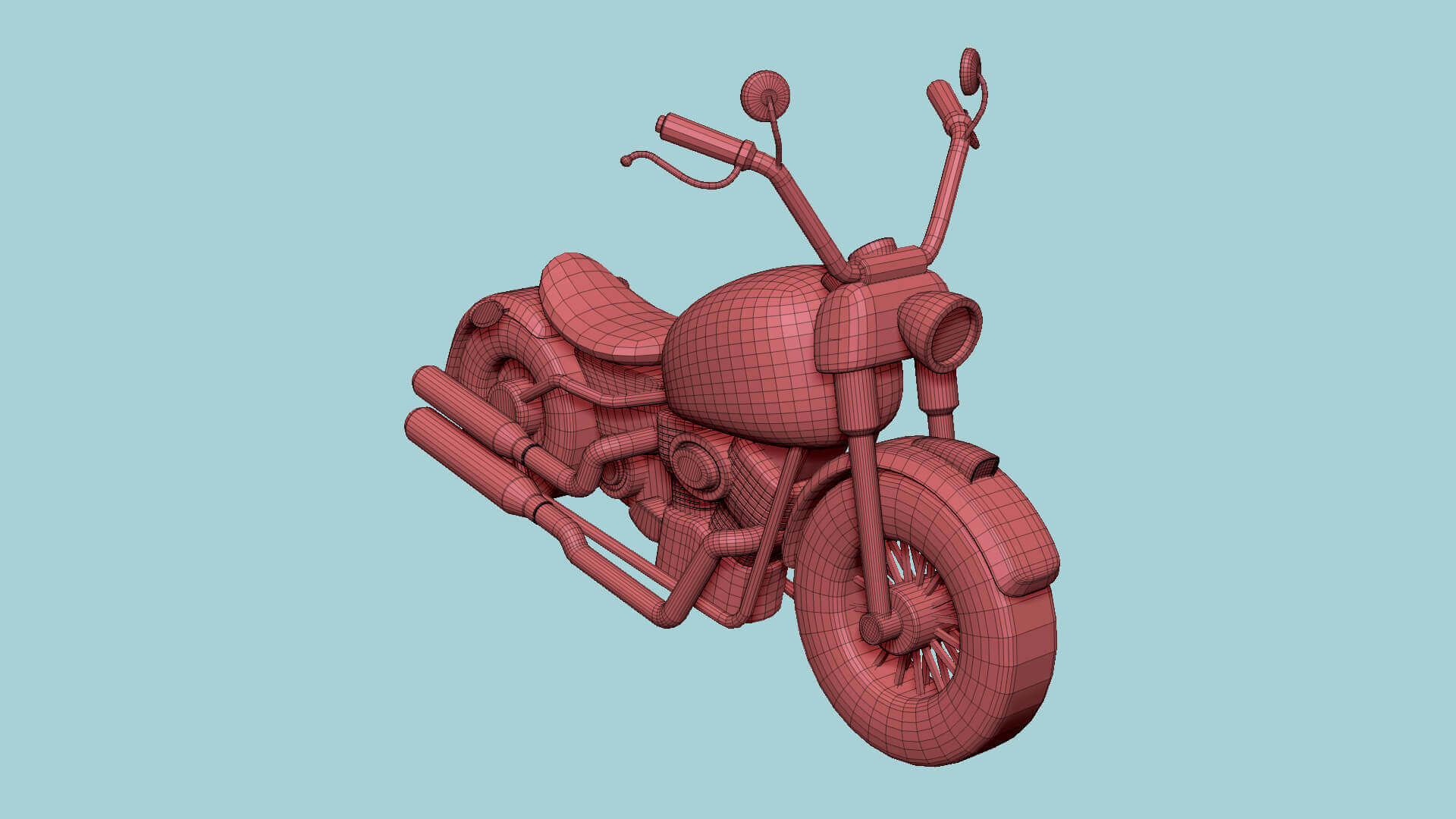 Cartoon Motorcycle Model A 20 - Rust by gsommer