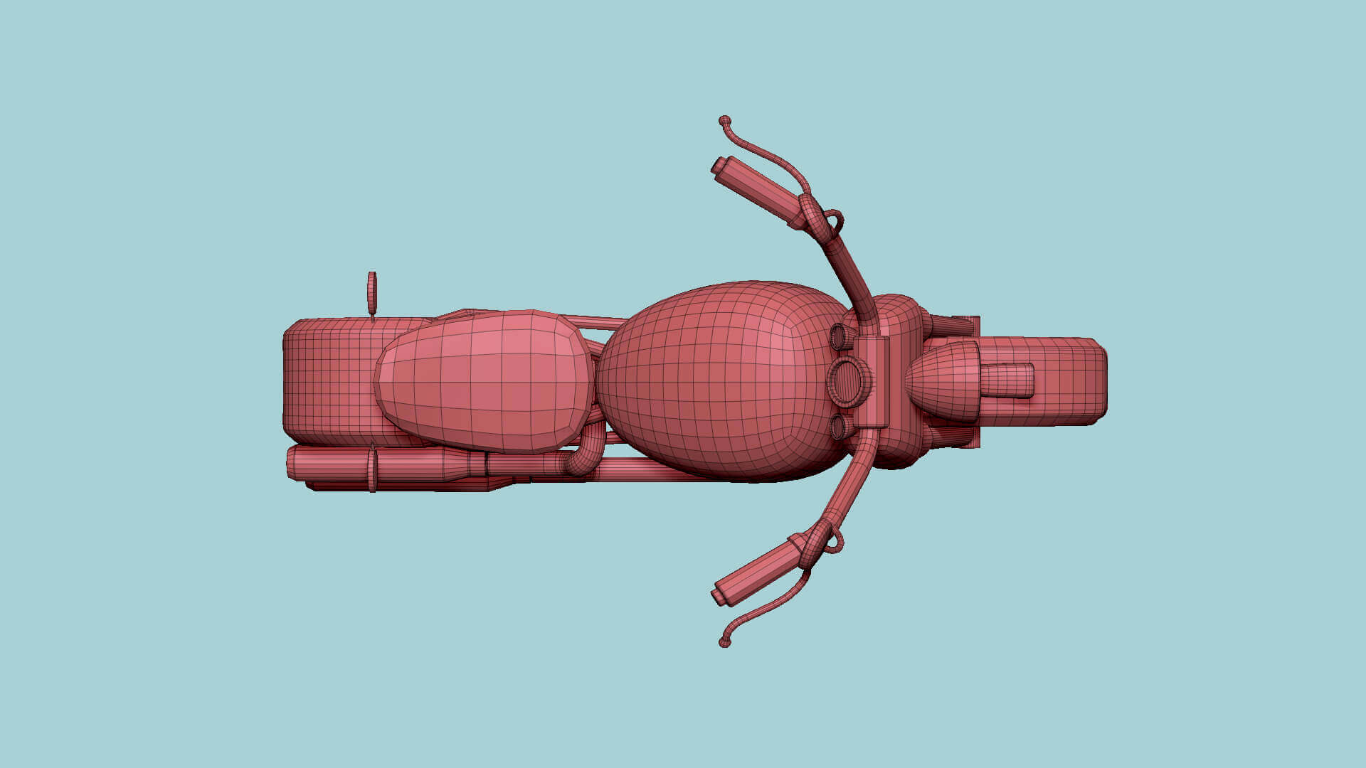 Cartoon Motorcycle Model A 20 - Rust by gsommer