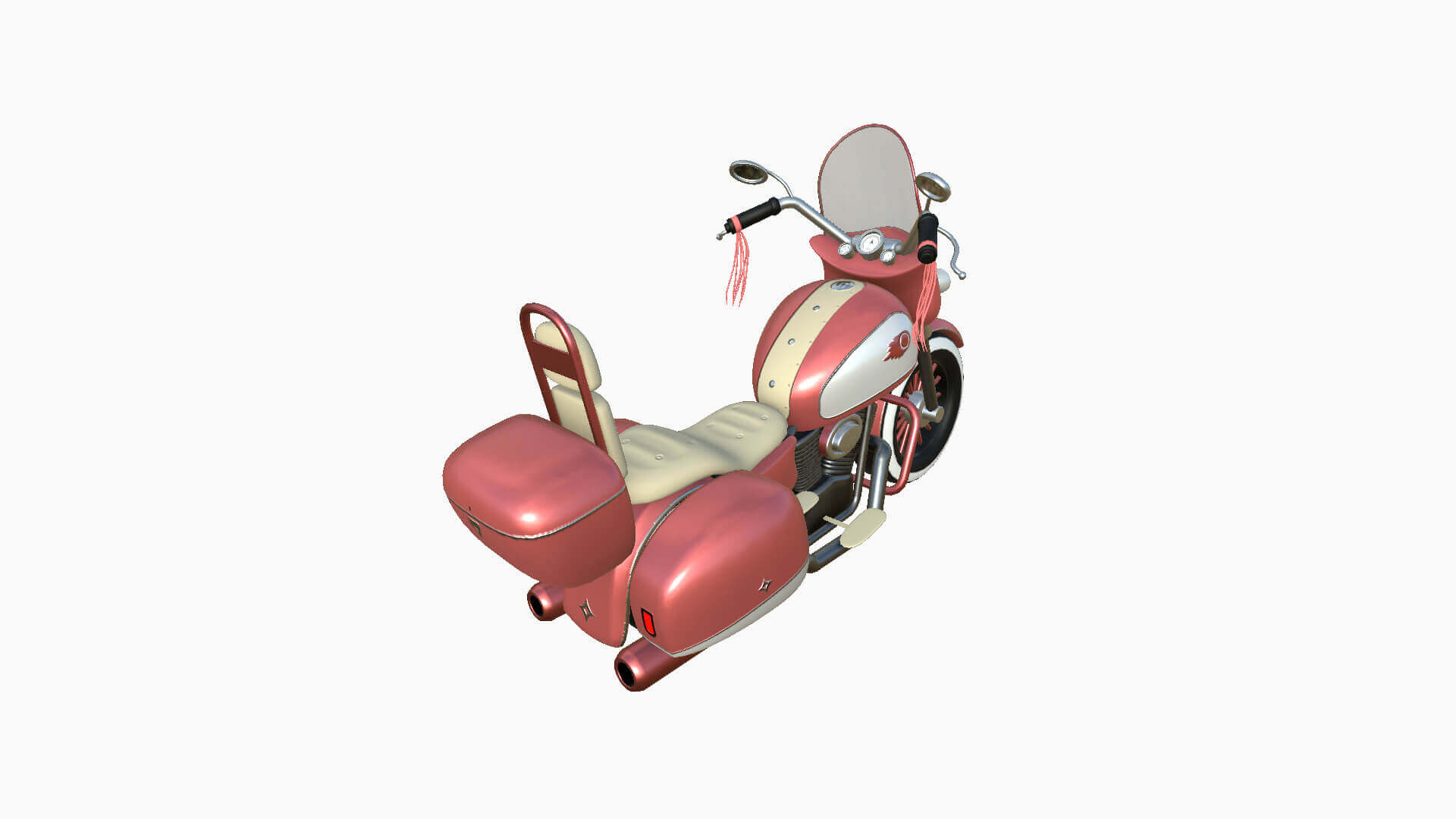 Cartoon Motorcycle Model B 09 - Light Red by gsommer