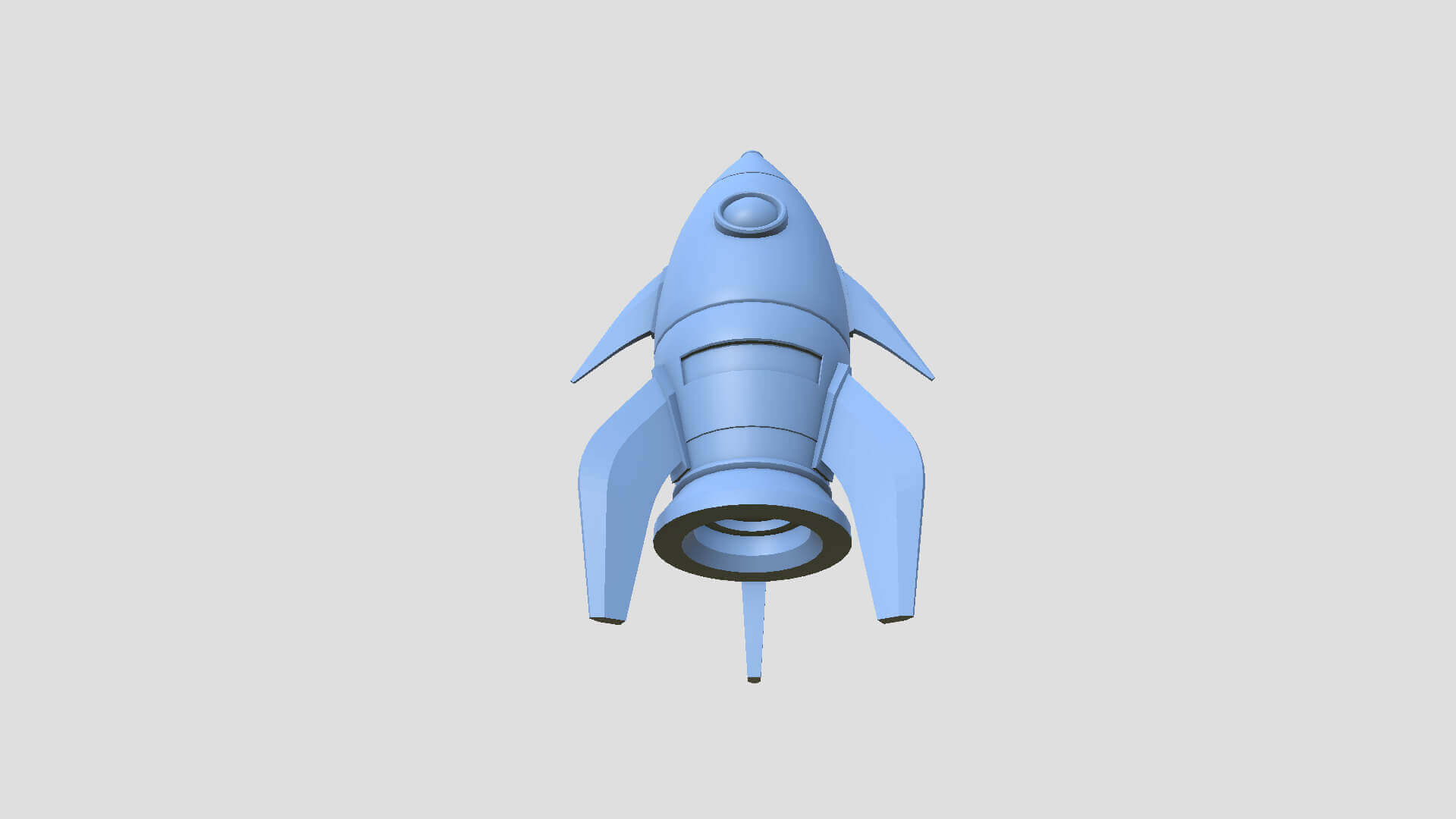 Cartoon Spaceship 07 - USA 3D Model by gsommer