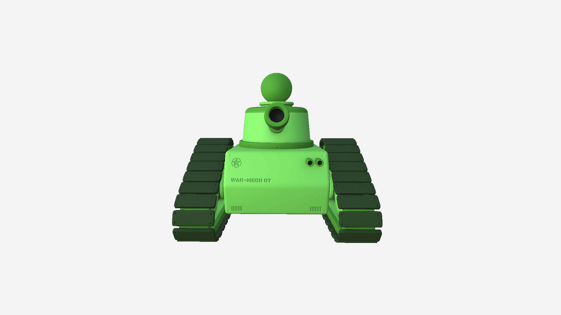 Cartoon Tank 01 - Green 3D Model by gsommer