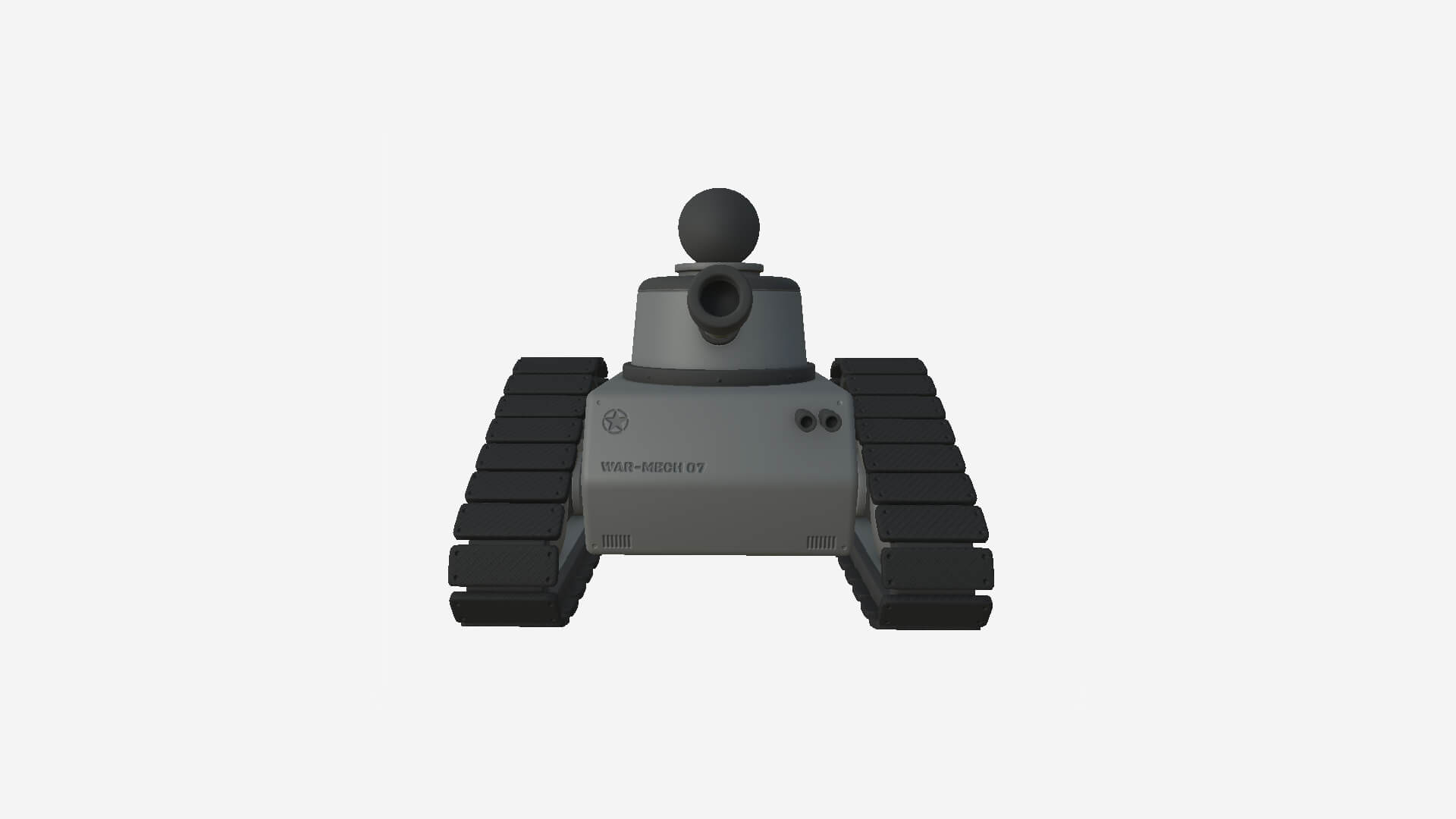 Cartoon Tank 03 - Black 3D Model by gsommer