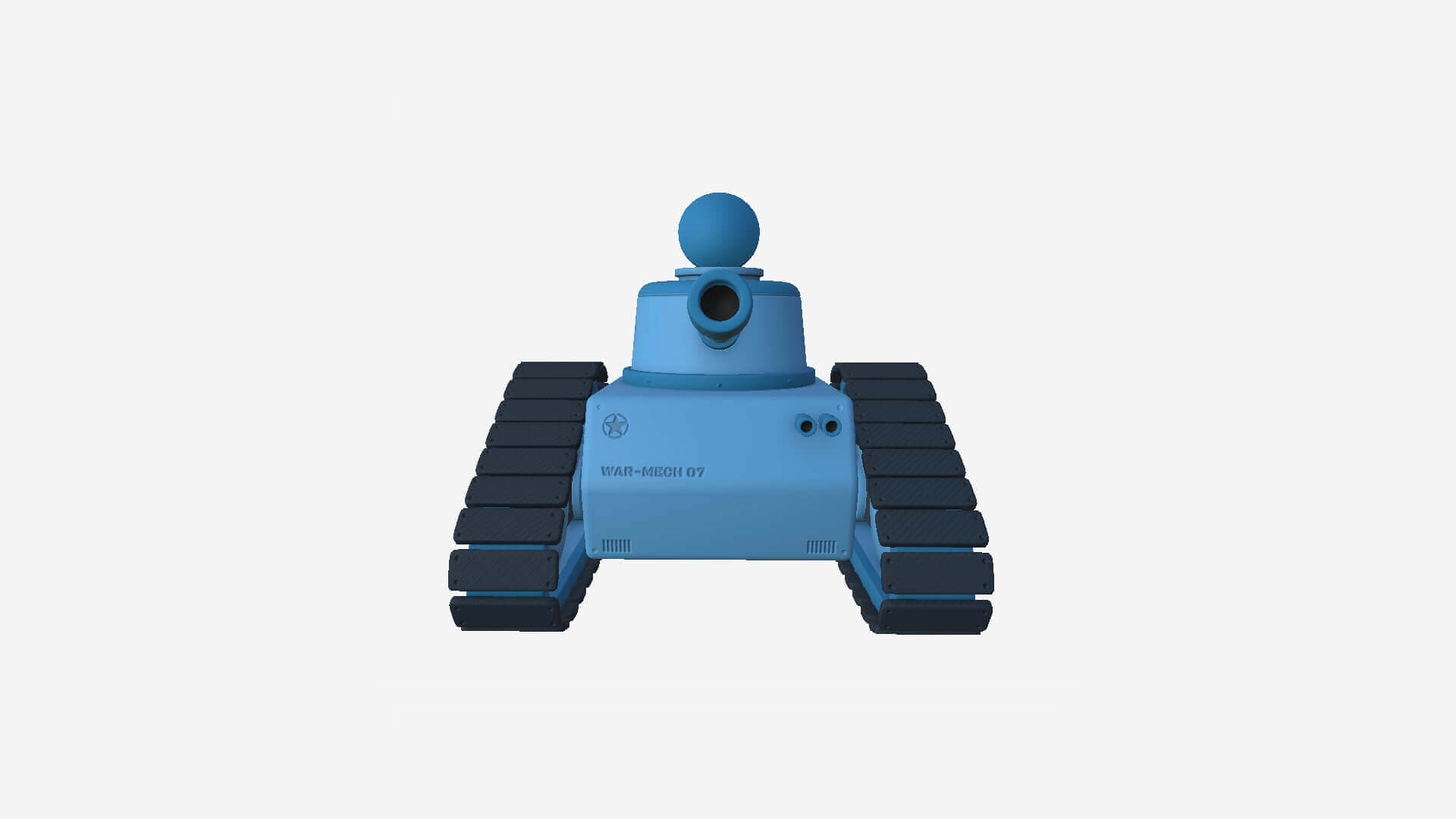 Cartoon Tank 04 - Blue 3D Model by gsommer