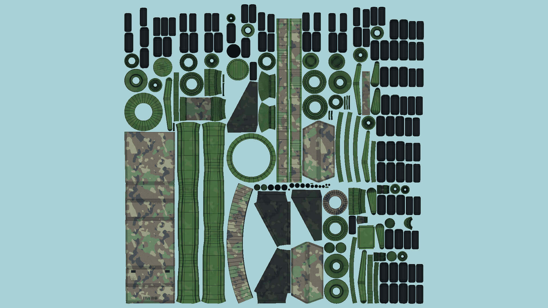 Cartoon Tank 05 - Green Camo 3D Model by gsommer