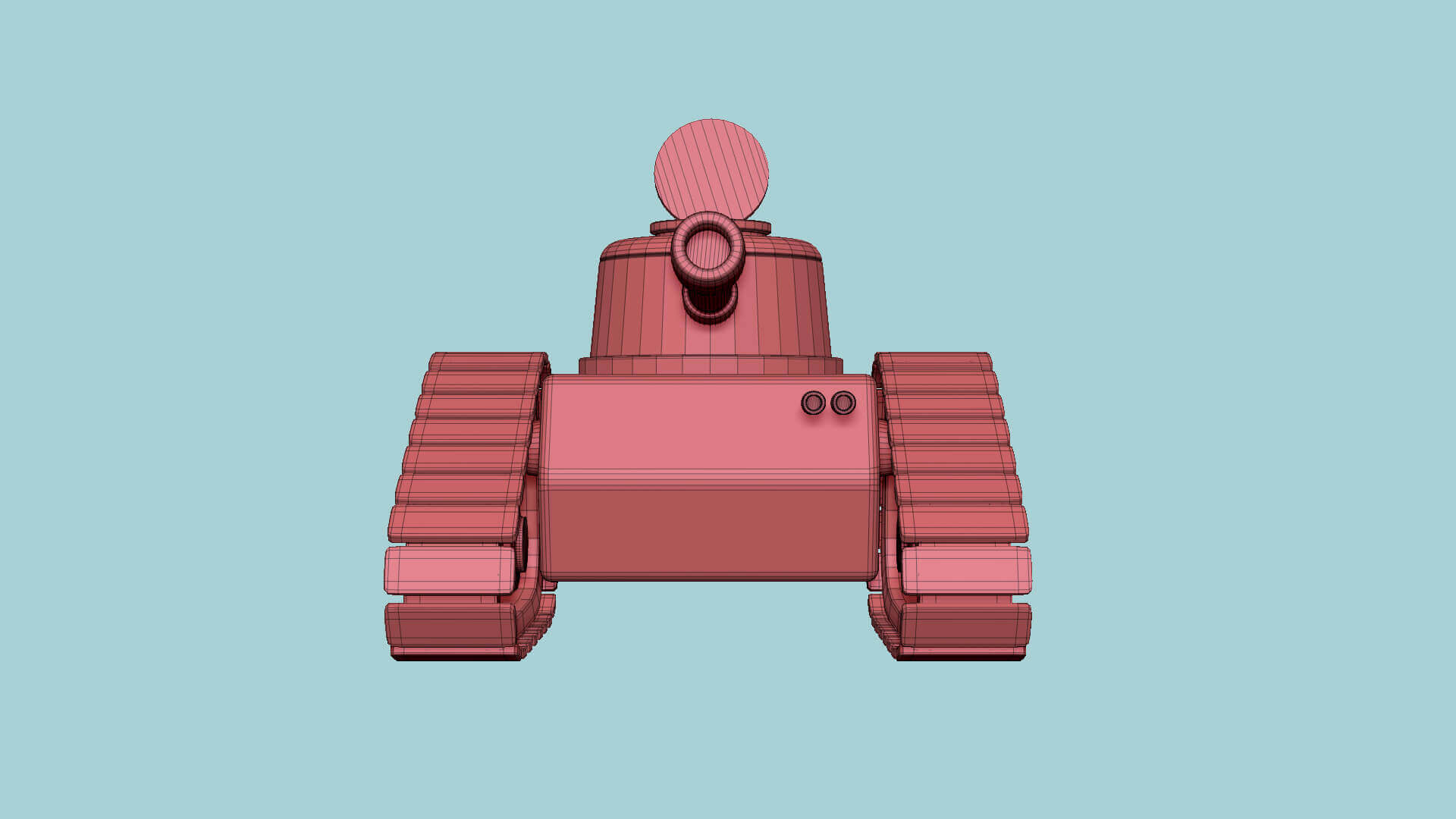 Cartoon Tank 05 - Green Camo 3D Model by gsommer