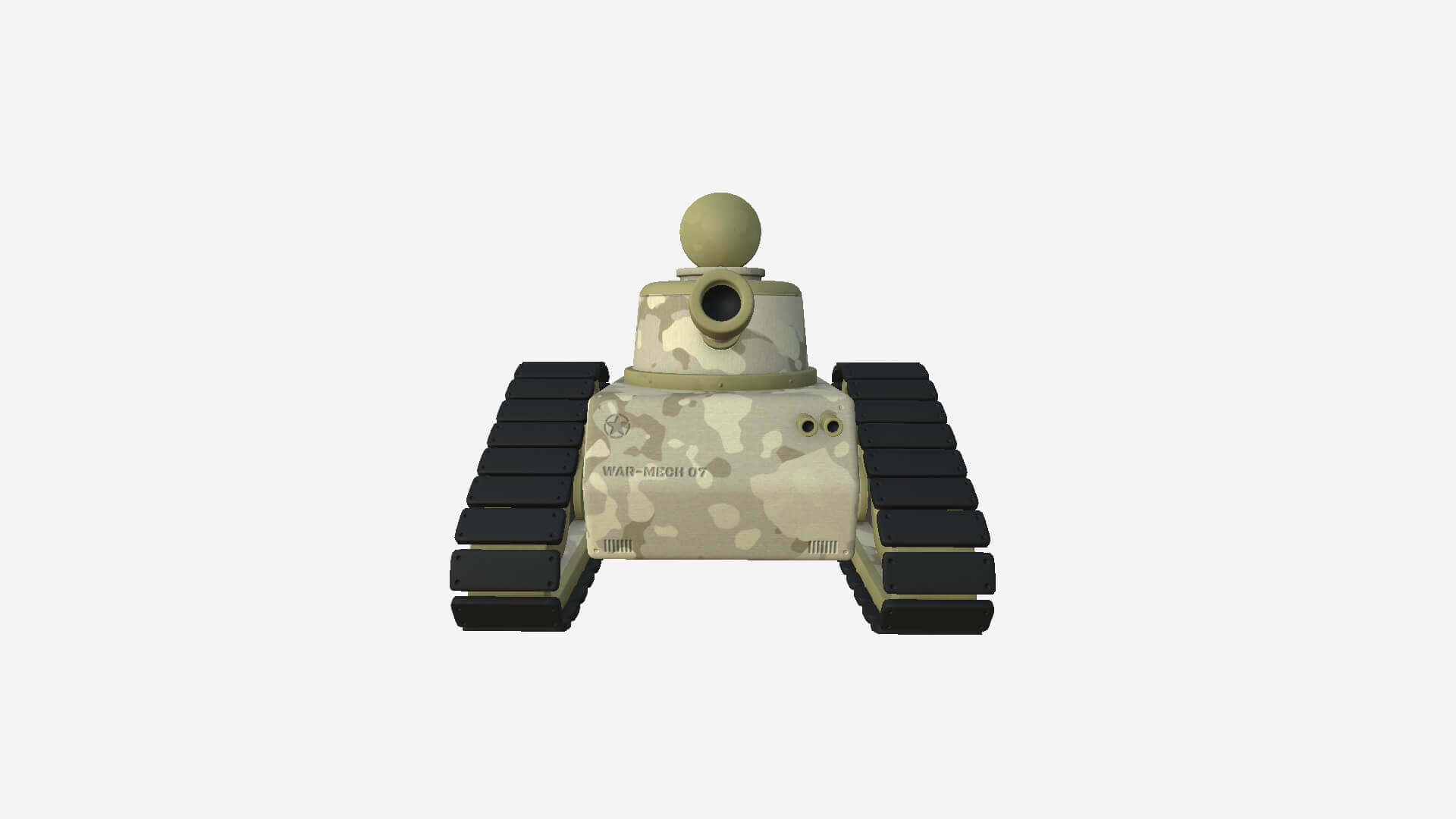 Cartoon Tank 06 - Desert Camo 3D Model by gsommer