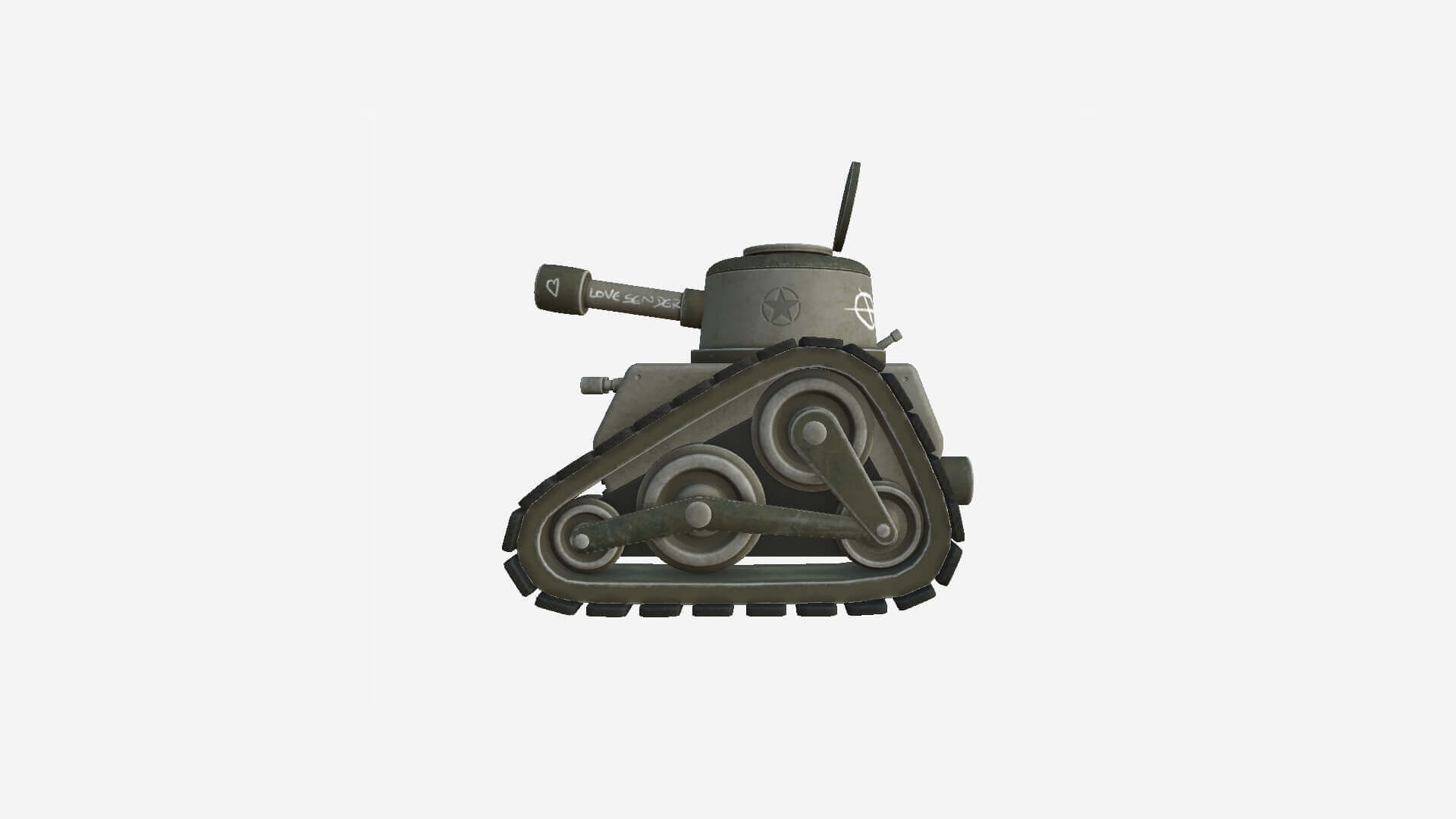 Cartoon Tank 12 - Peacemaker 3D Model by gsommer