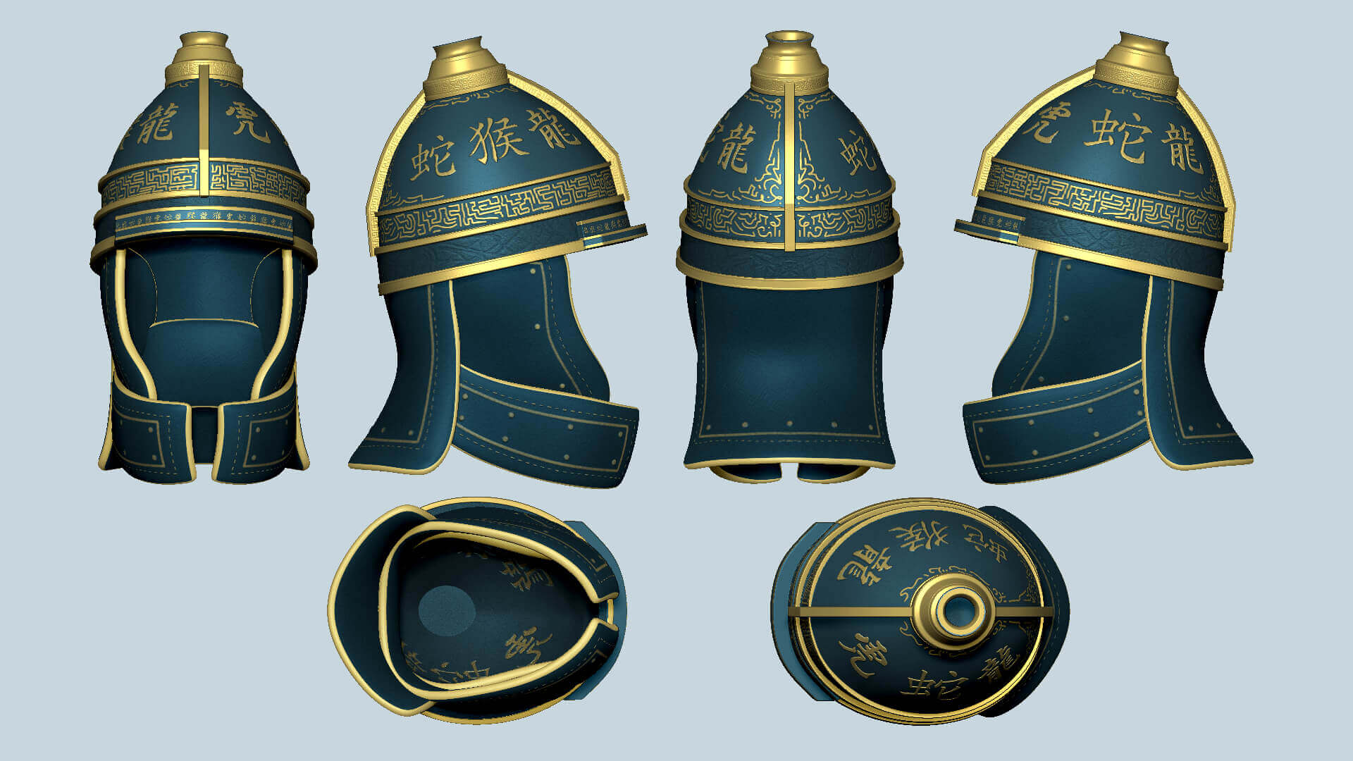 Chinese Royal Helmet - 3D Model by gsommer