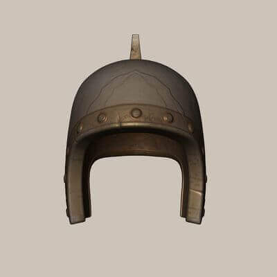 Chinese Rust Medieval Helmet - 3D Model by gsommer