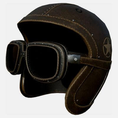 Classic Biker Helmet 01 - Rust Leather 3D Model by gsommer