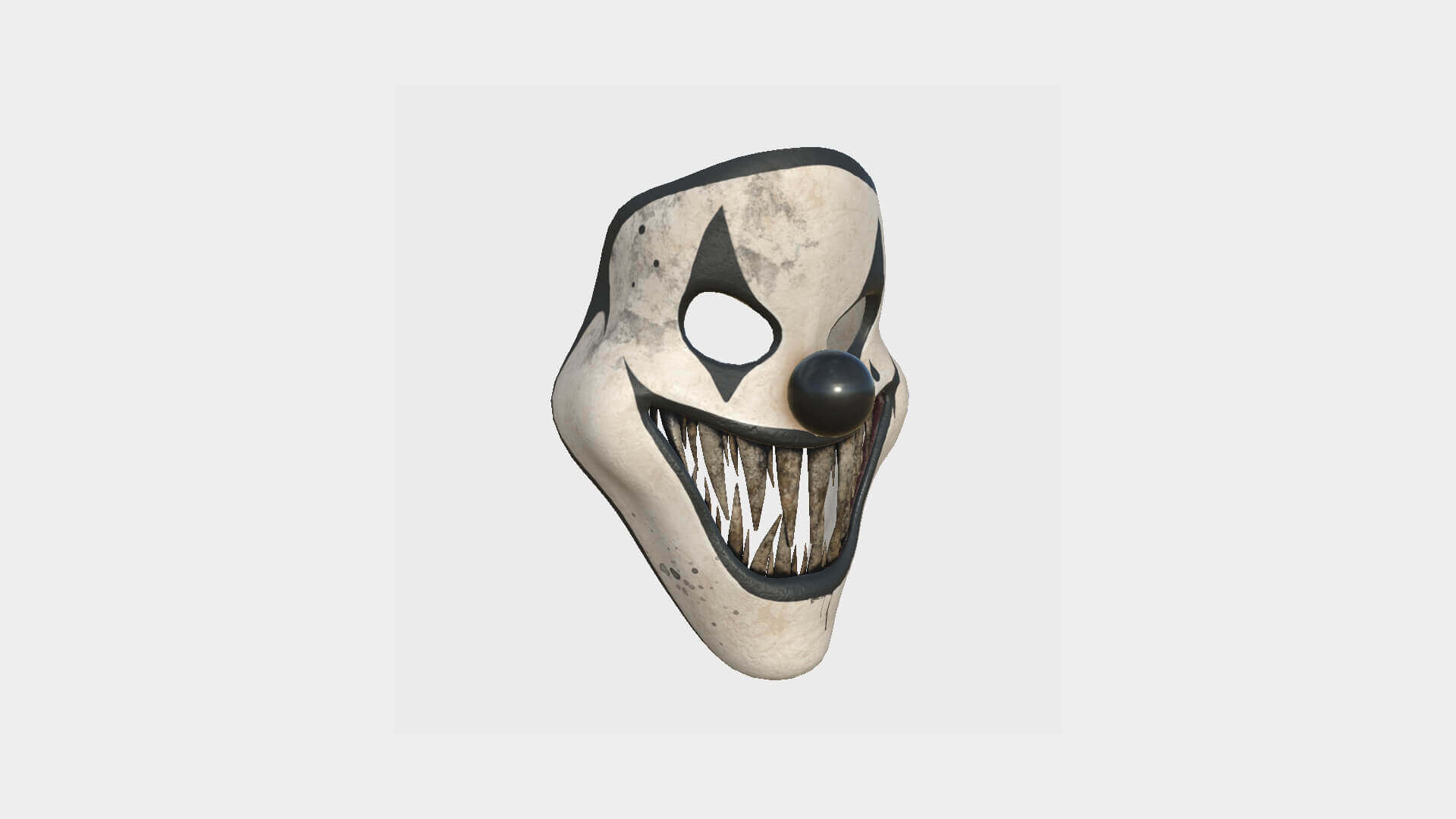 Clown Terror Mask 01 - Black and White 3D Model by gsommer