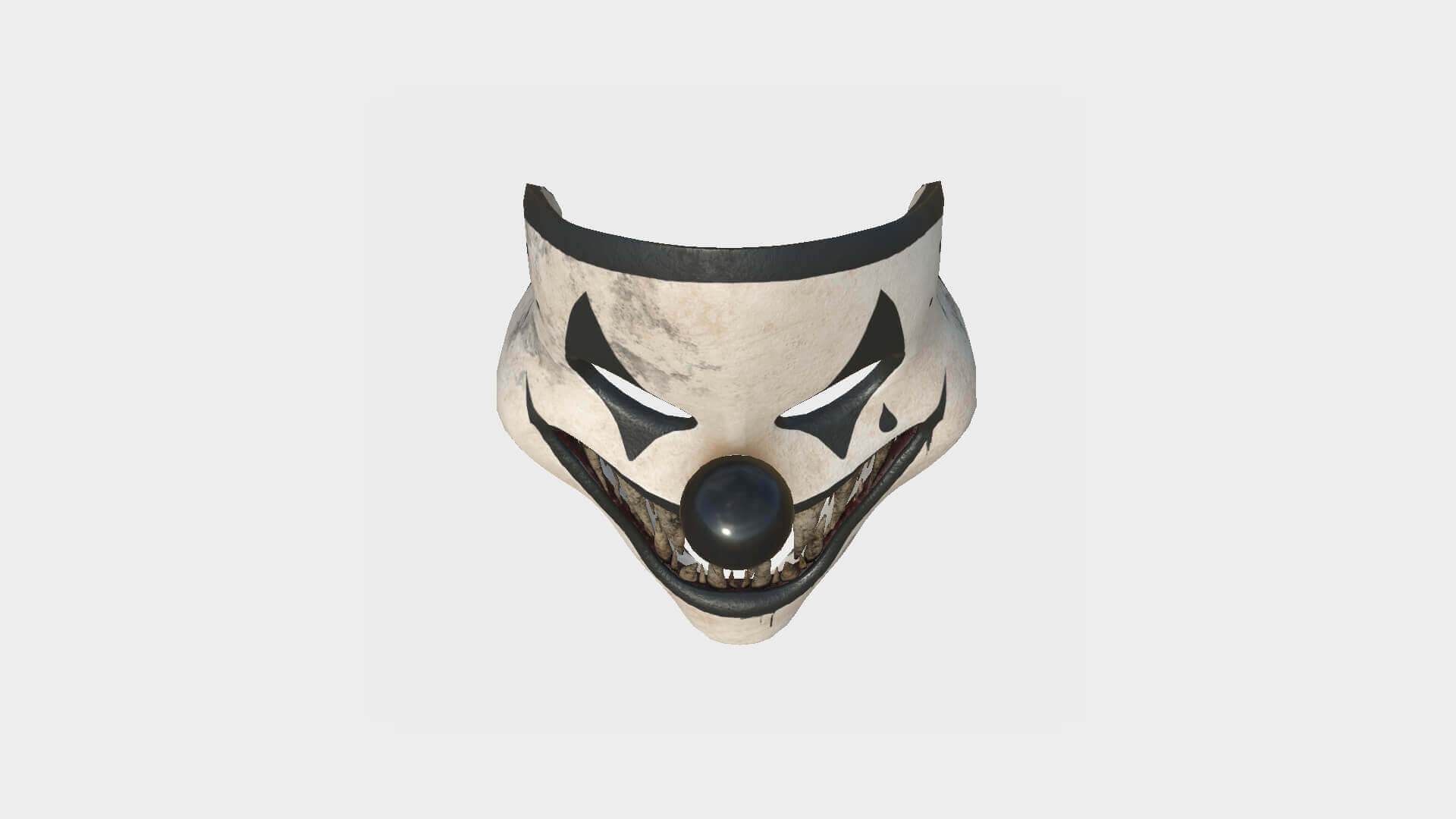 Clown Terror Mask 01 - Black and White 3D Model by gsommer