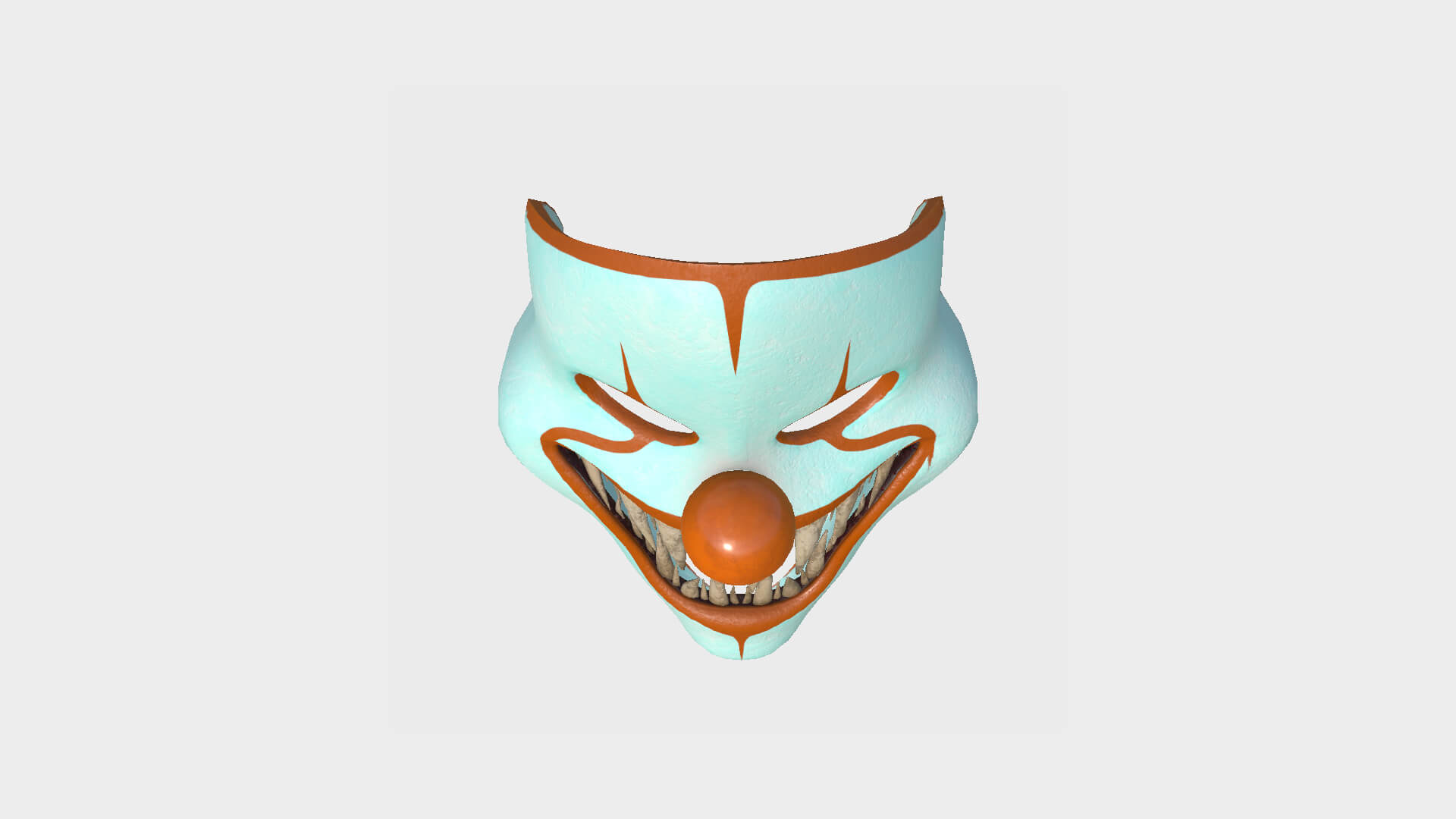 Clown Terror Mask 08 - Orange 3D Model by gsommer