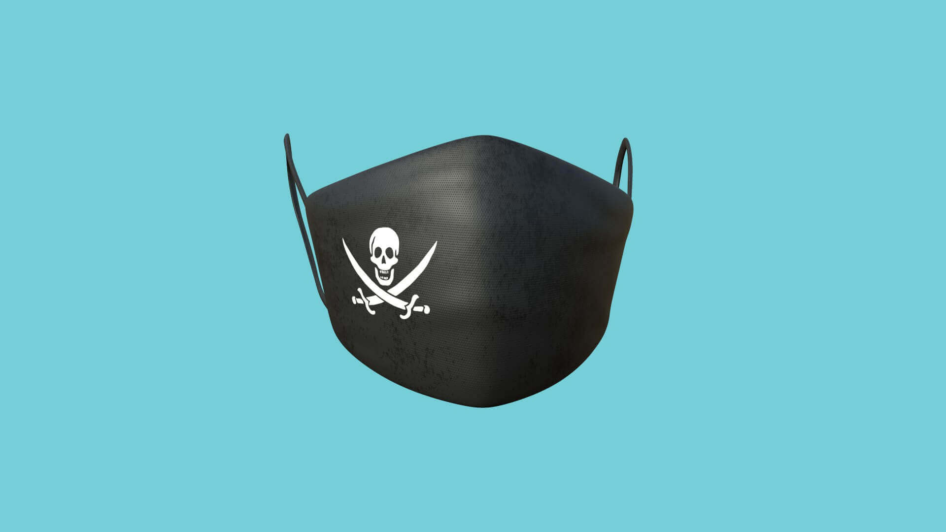 COVID Mask 01 - Pirate 3D Model by gsommer