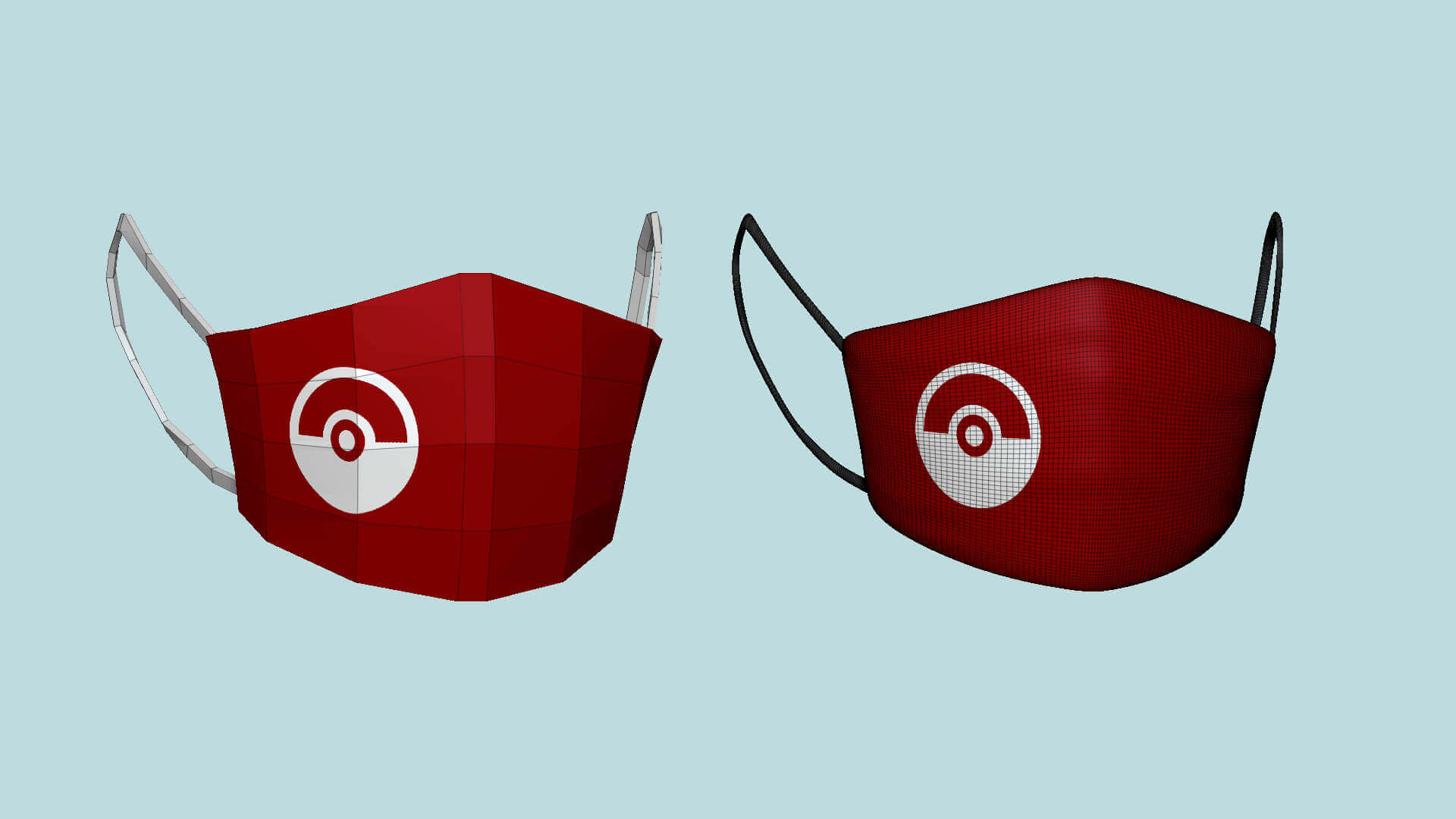 COVID Mask 02 - Pokemon 3D Model by gsommer