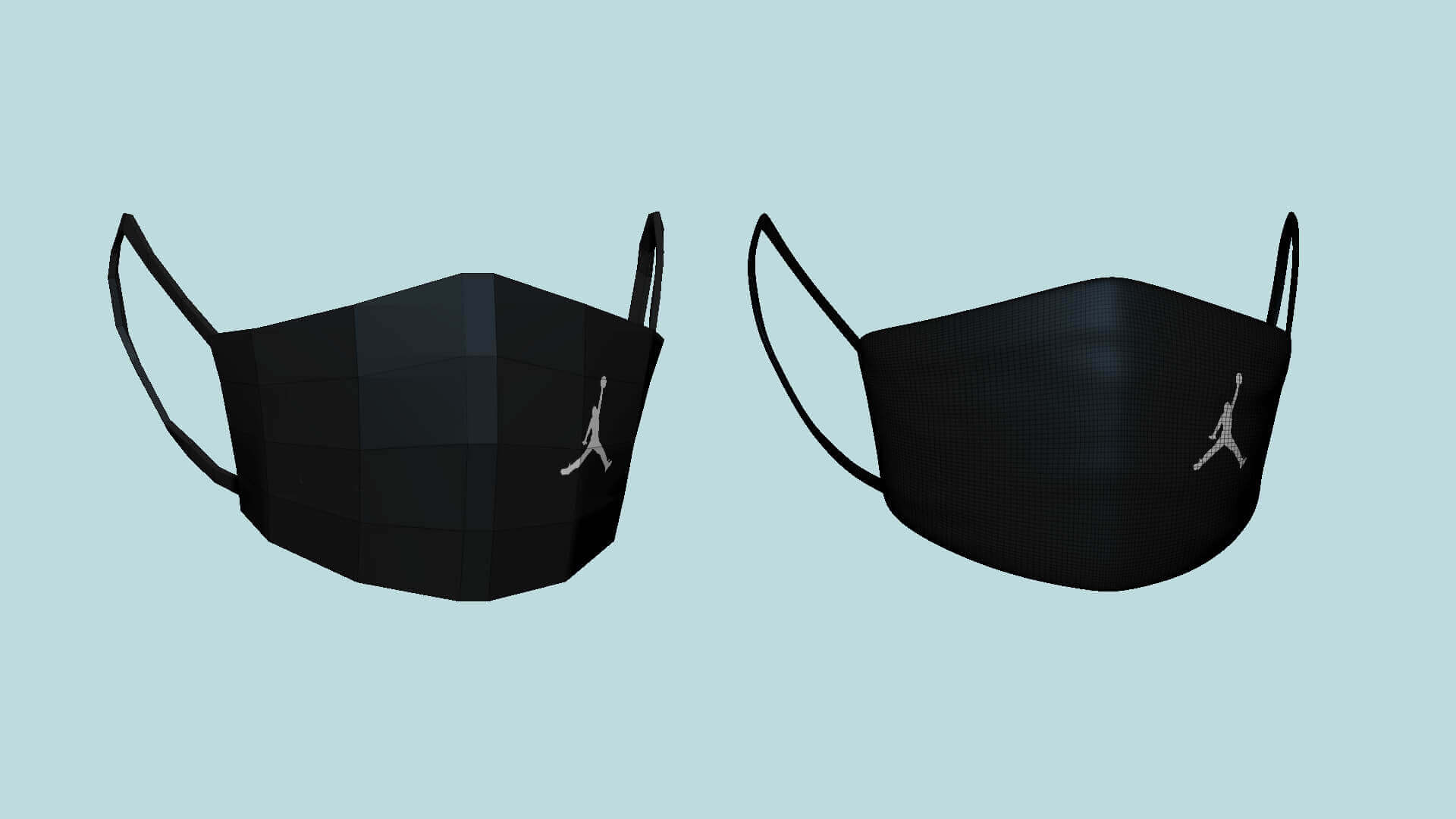 COVID Mask 07 - Jordan Logo 3D Model by gsommer