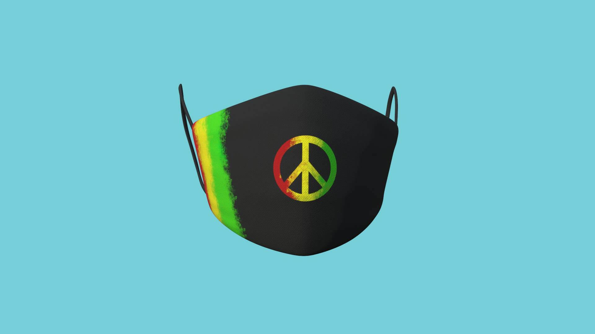 COVID Mask 09 - Peace Reggae 3D Model by gsommer