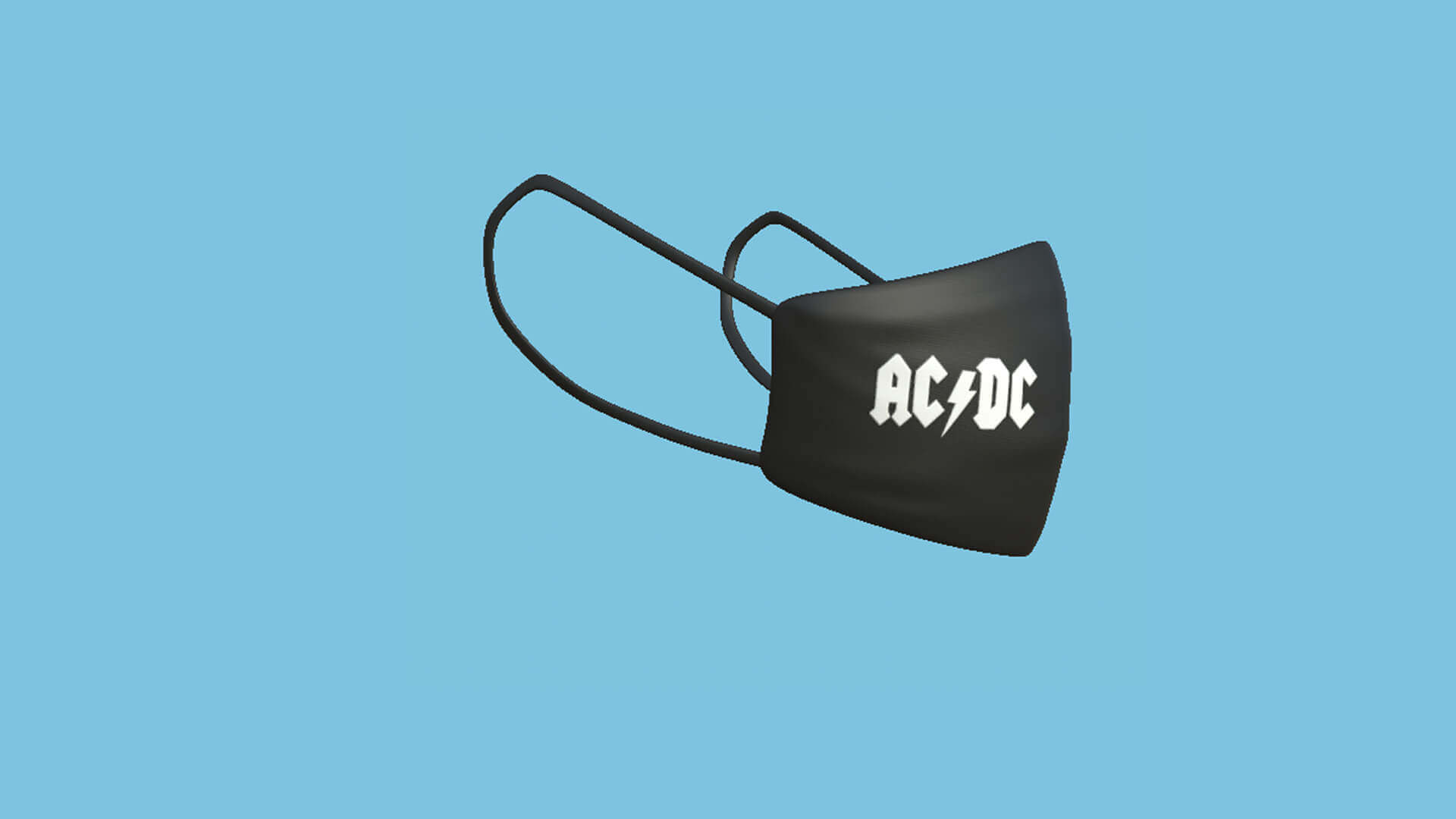 COVID Mask 13 - AC DC 3D Model by gsommer