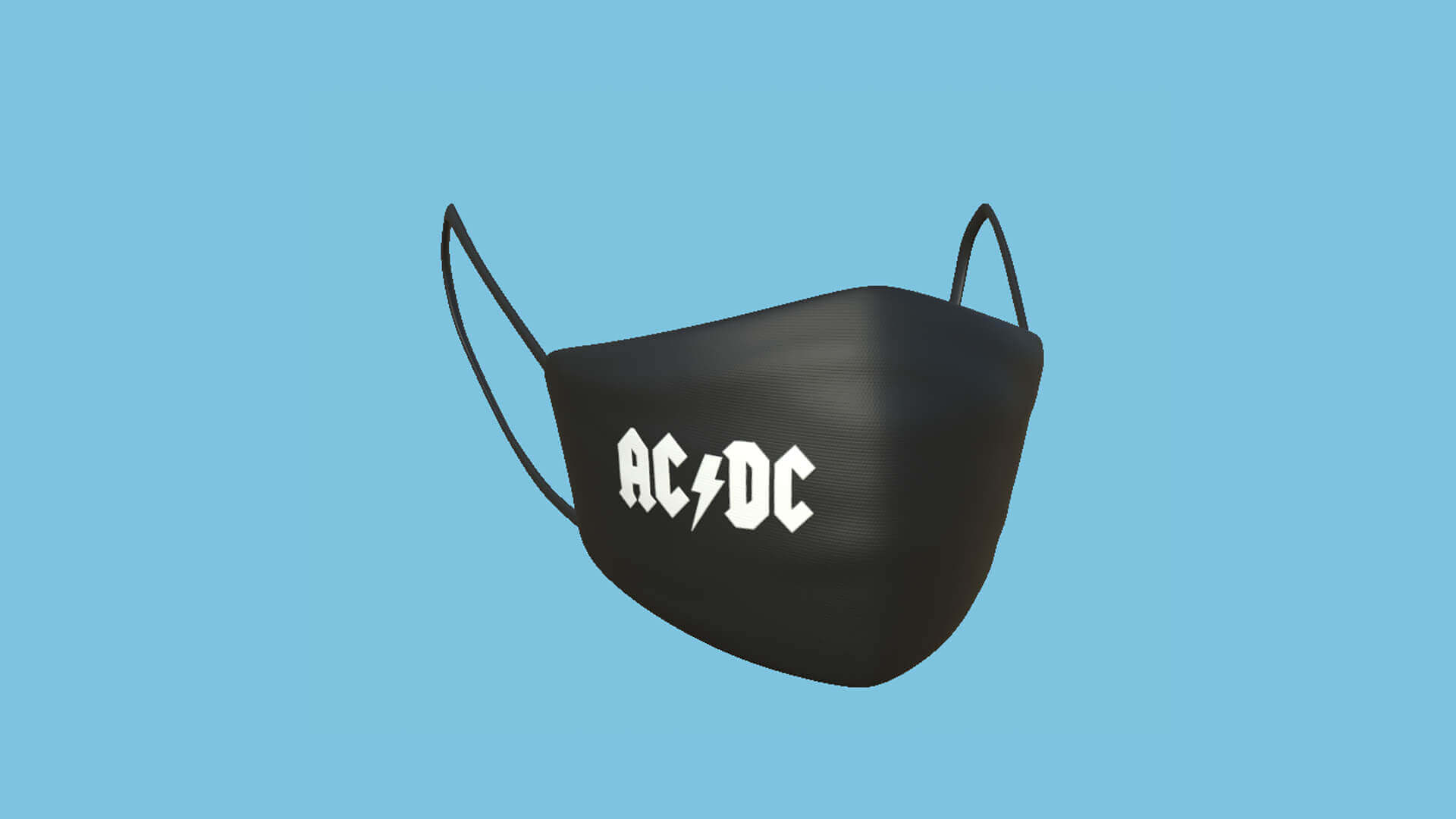 COVID Mask 13 - AC DC 3D Model by gsommer