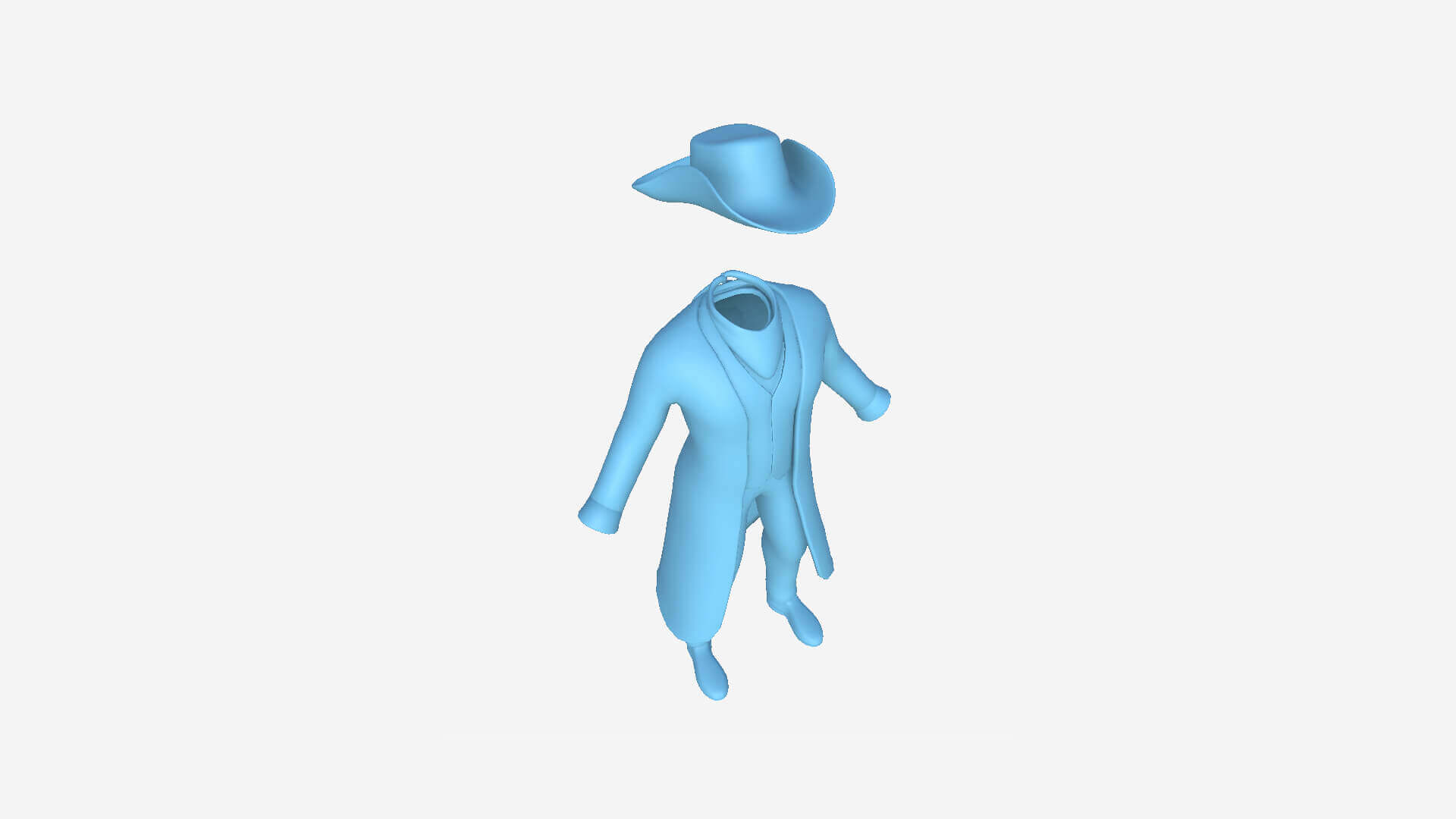 Cowboy Costume 01 - Brown 3D Model by gsommer