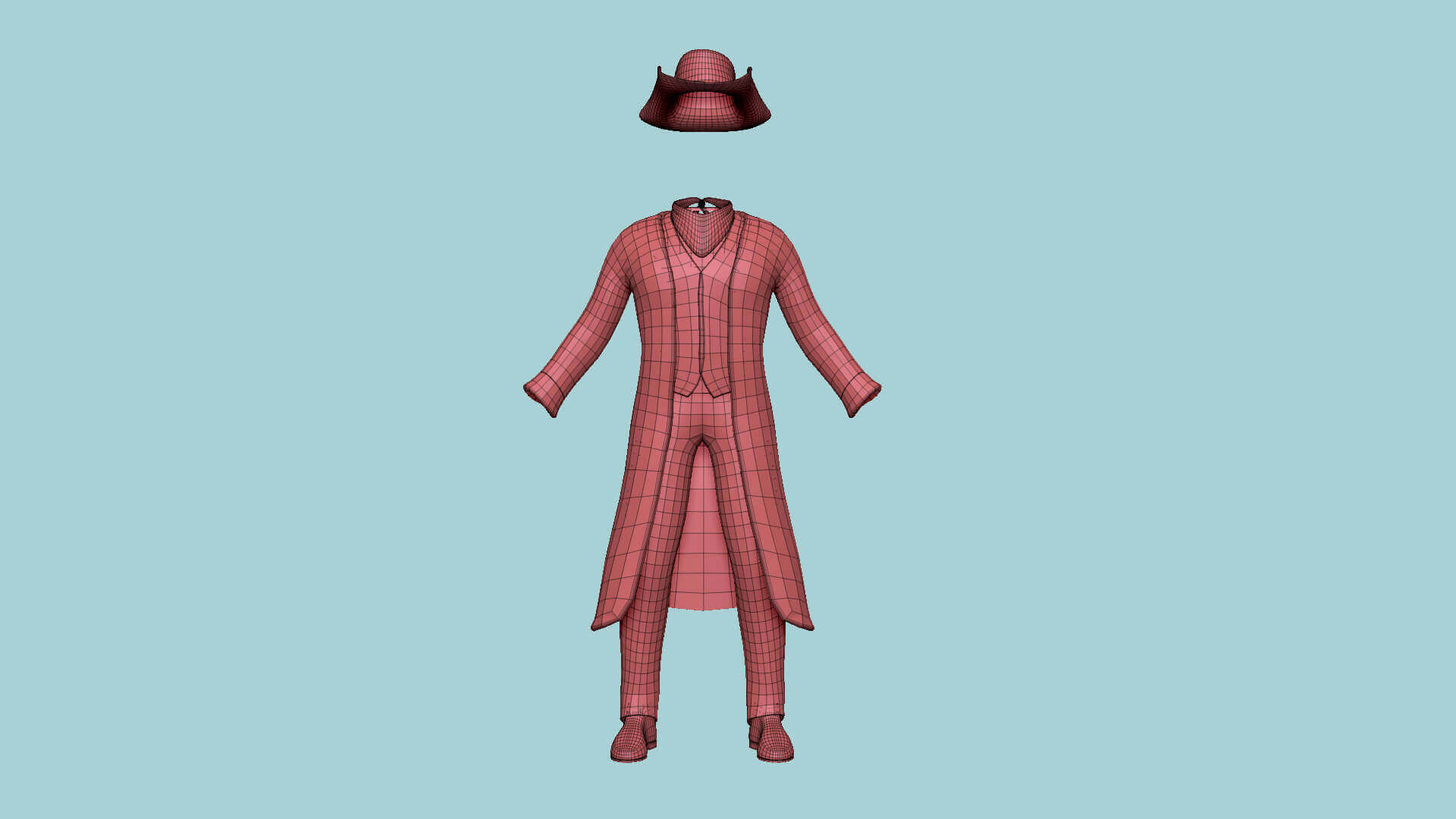 Cowboy Costume 01 - Brown 3D Model by gsommer