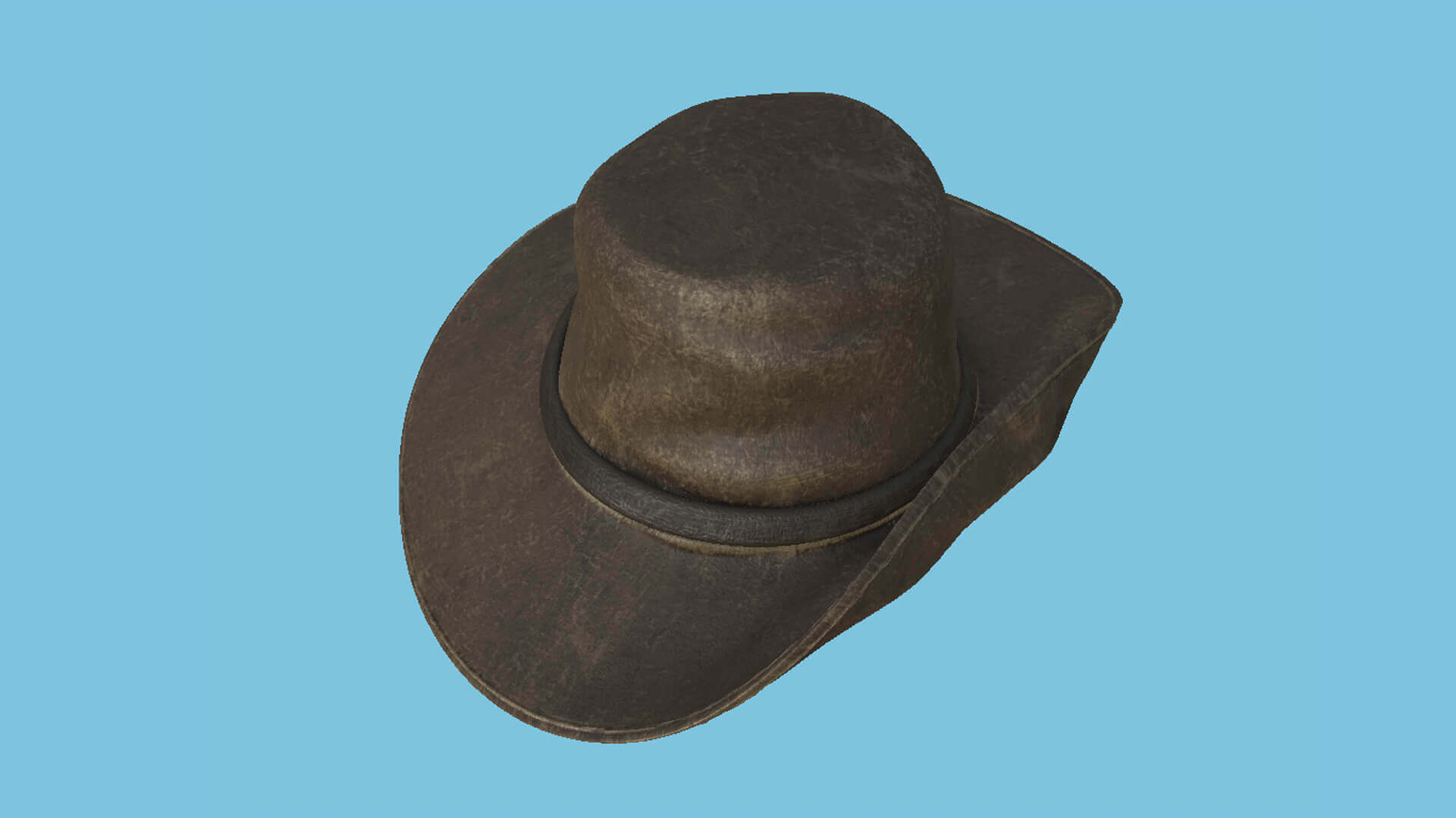 Cowboy Hat 02 - Rust Leather 3D Model by gsommer