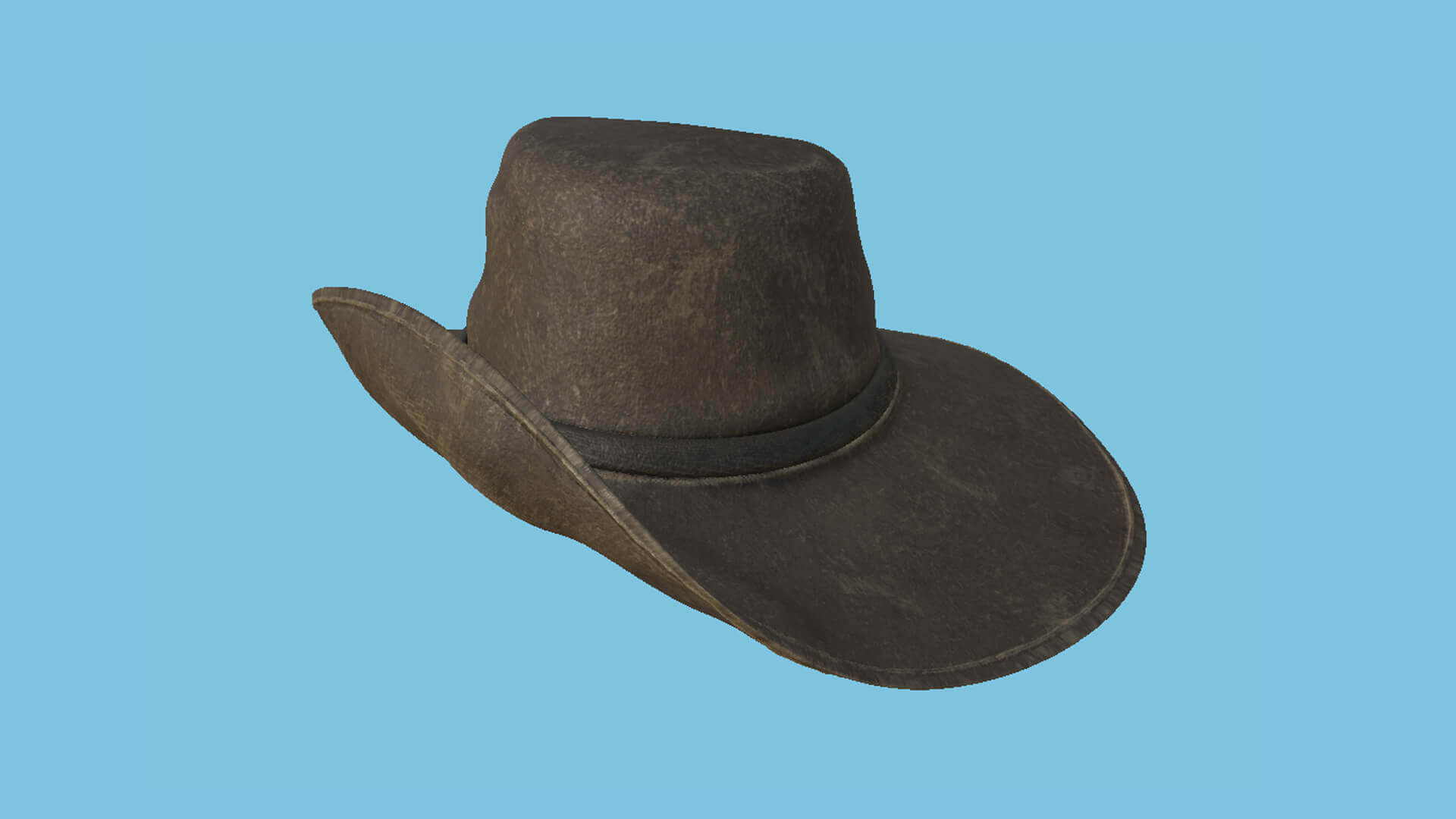 Cowboy Hat 02 - Rust Leather 3D Model by gsommer