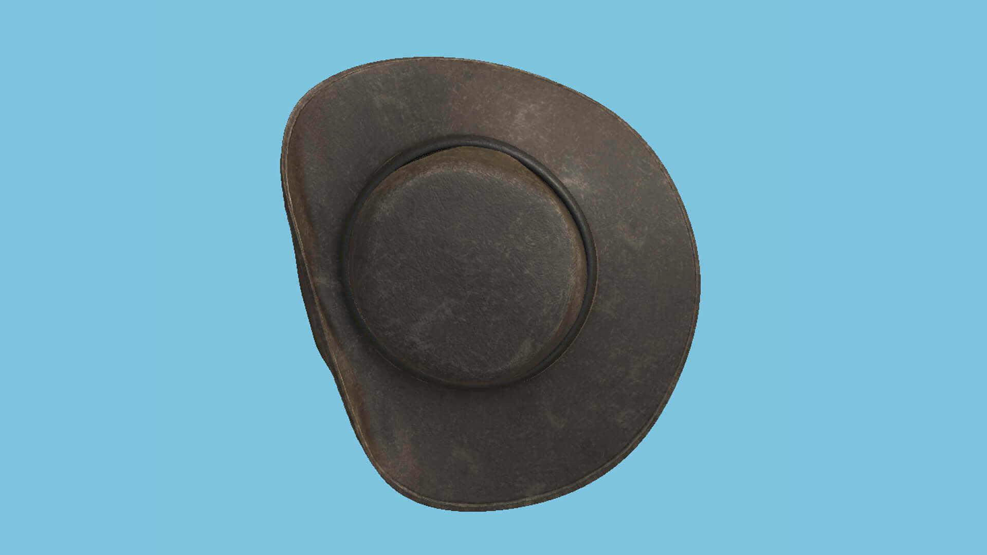 Cowboy Hat 02 - Rust Leather 3D Model by gsommer