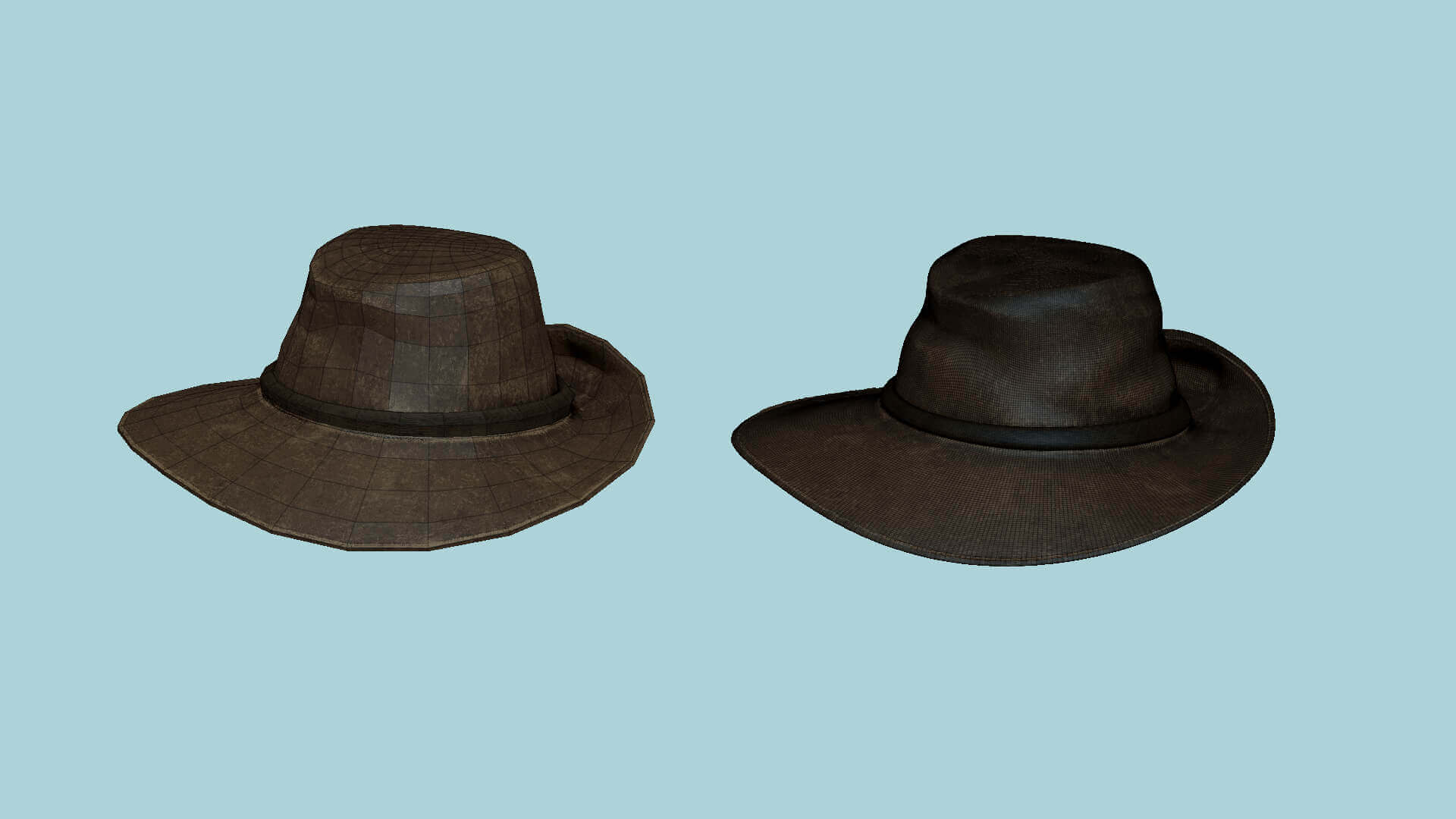 Cowboy Hat 02 - Rust Leather 3D Model by gsommer