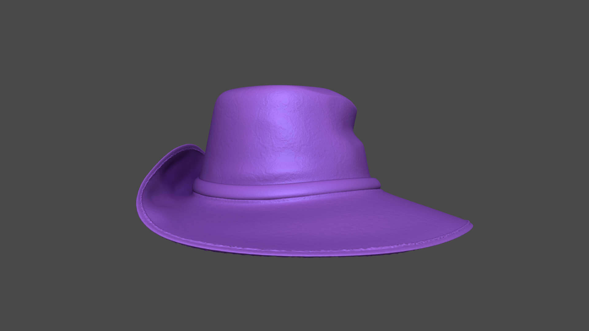 Cowboy Hat 02 - Rust Leather 3D Model by gsommer