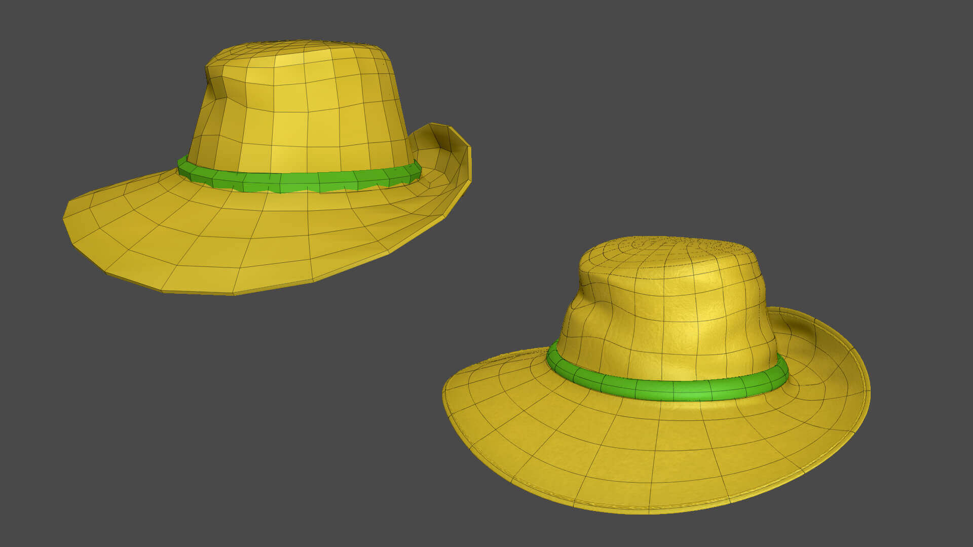 Cowboy Hat 02 - Rust Leather 3D Model by gsommer