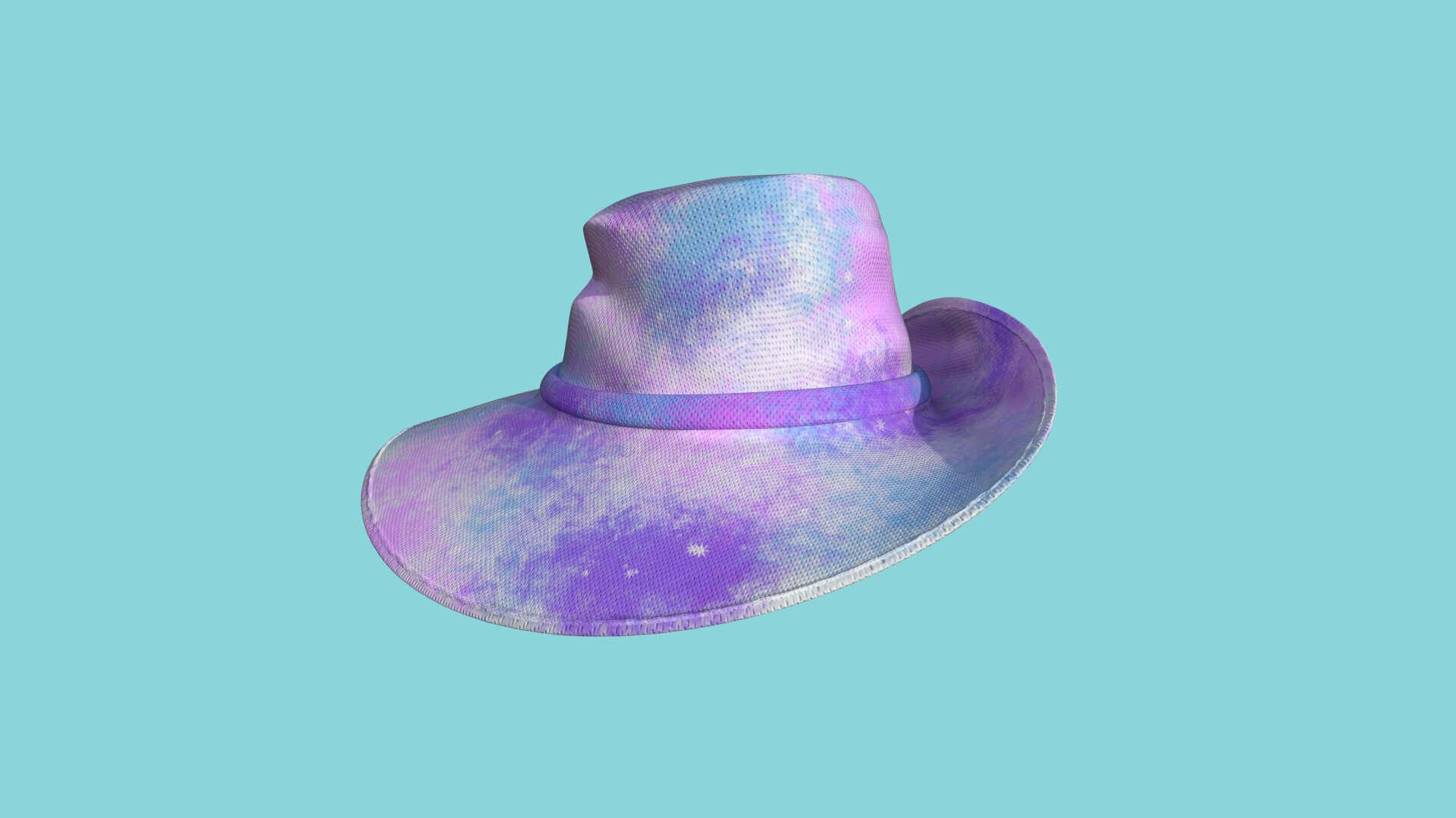 Cowboy Hat 09 - Pink Galaxy 3D Model by gsommer