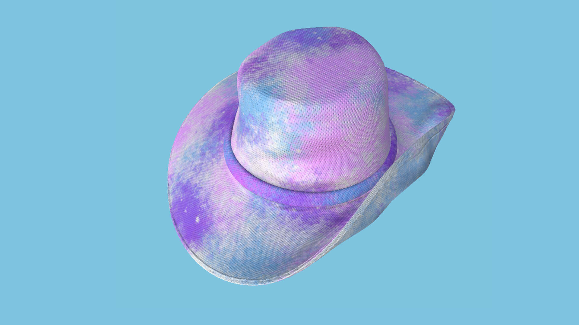 Cowboy Hat 09 - Pink Galaxy 3D Model by gsommer