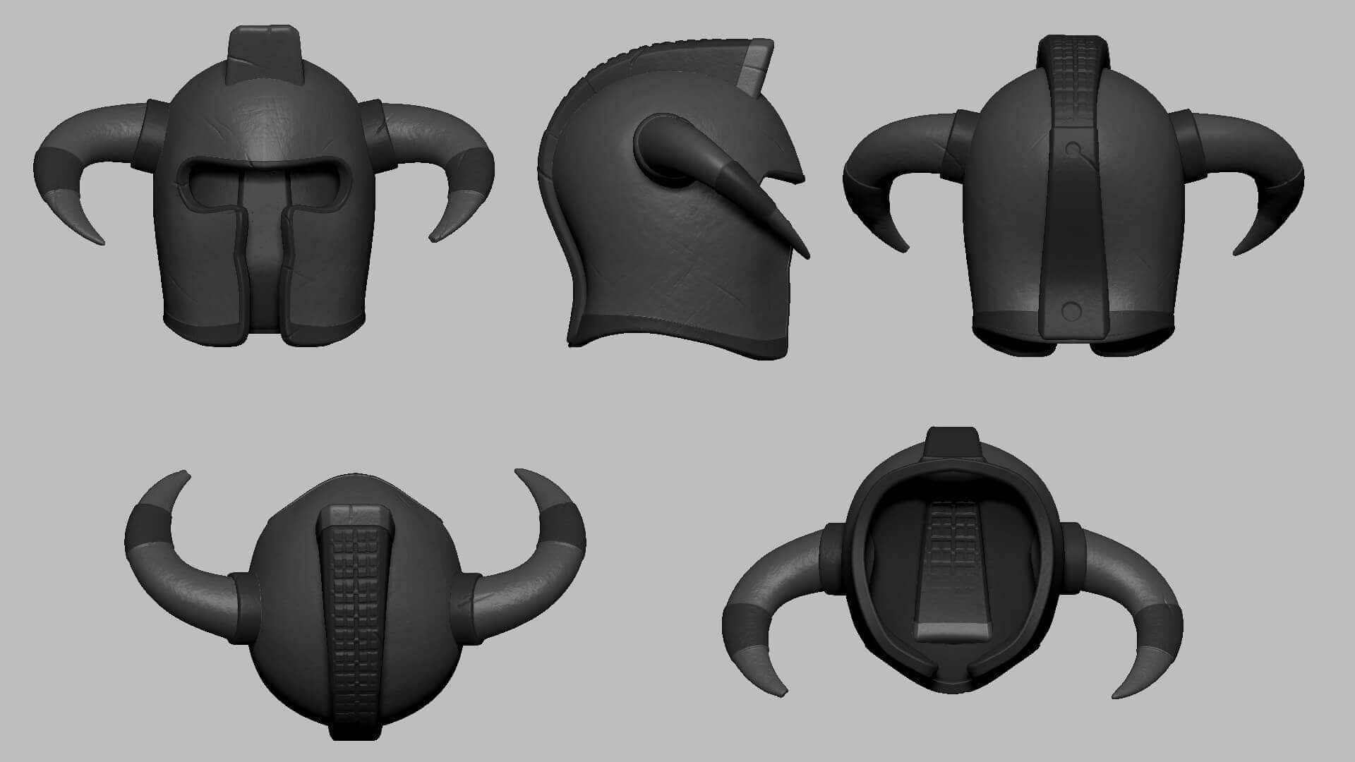 Dark Horned Helmet - 3D Model by gsommer