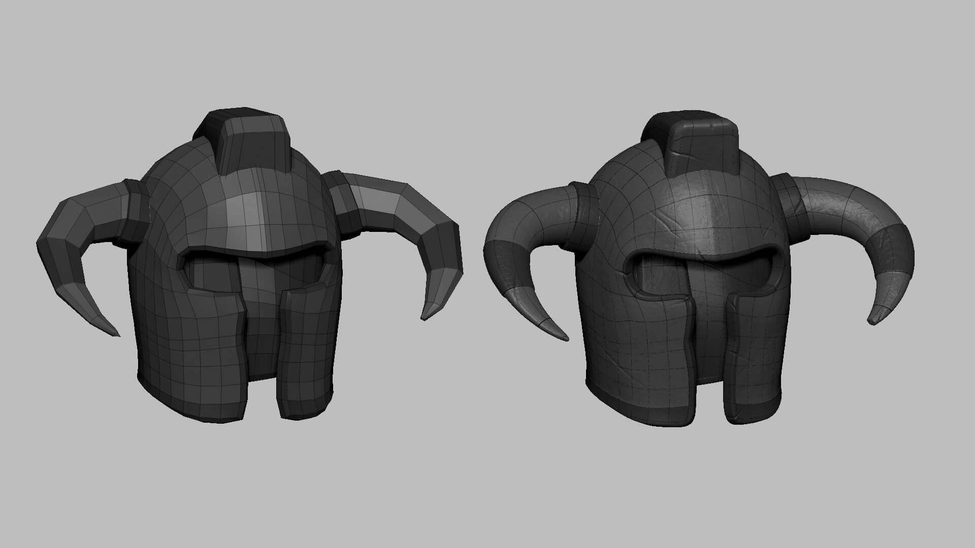 Dark Horned Helmet - 3D Model by gsommer