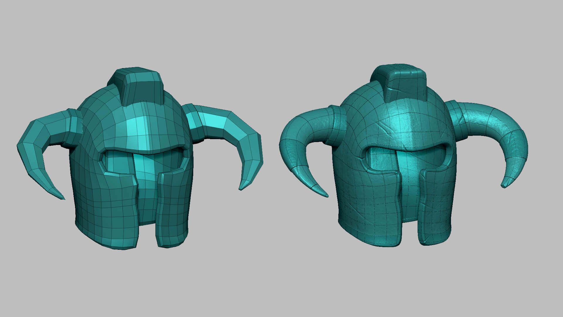 Dark Horned Helmet - 3D Model by gsommer