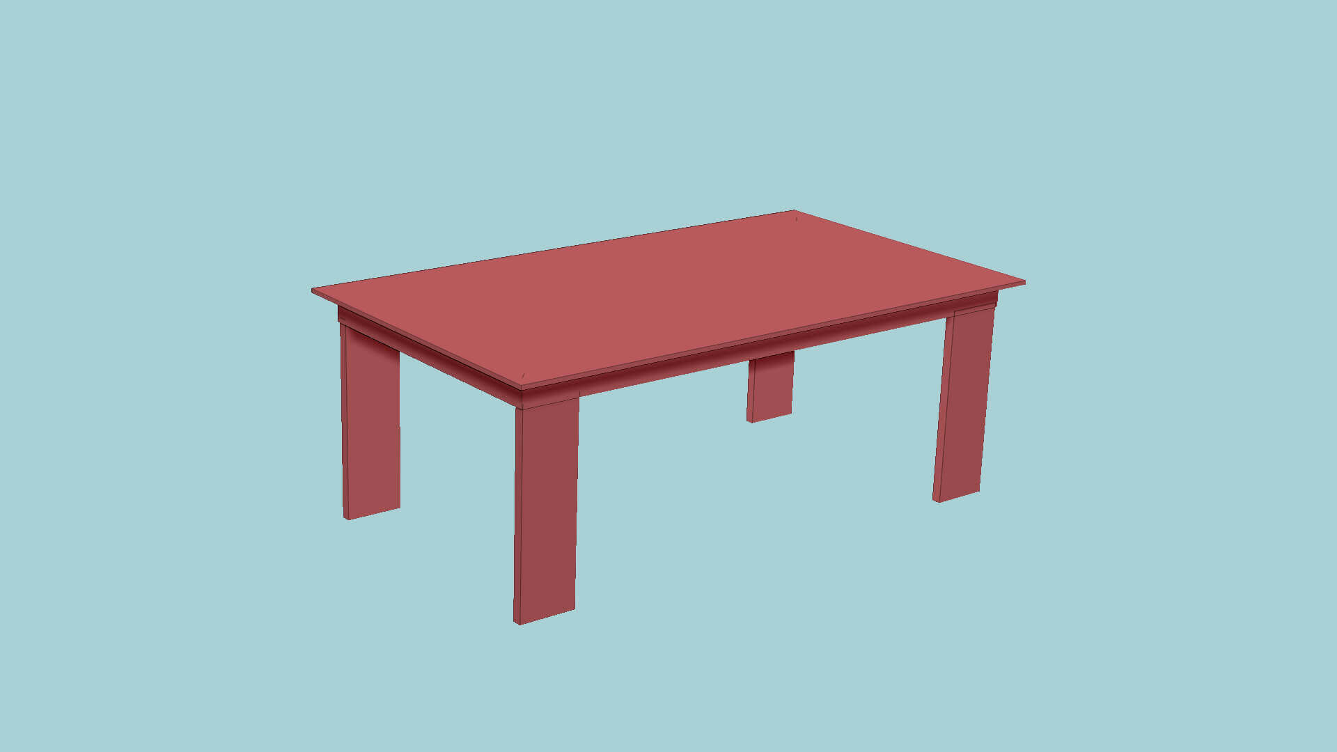 Dining Table 02 - Black and White 3D Model by gsommer