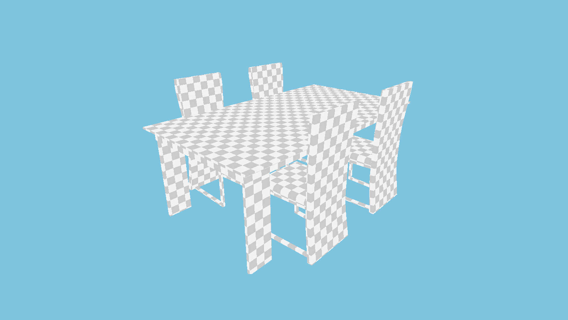 Dining Table 05 - White Wood 3D Model by gsommer