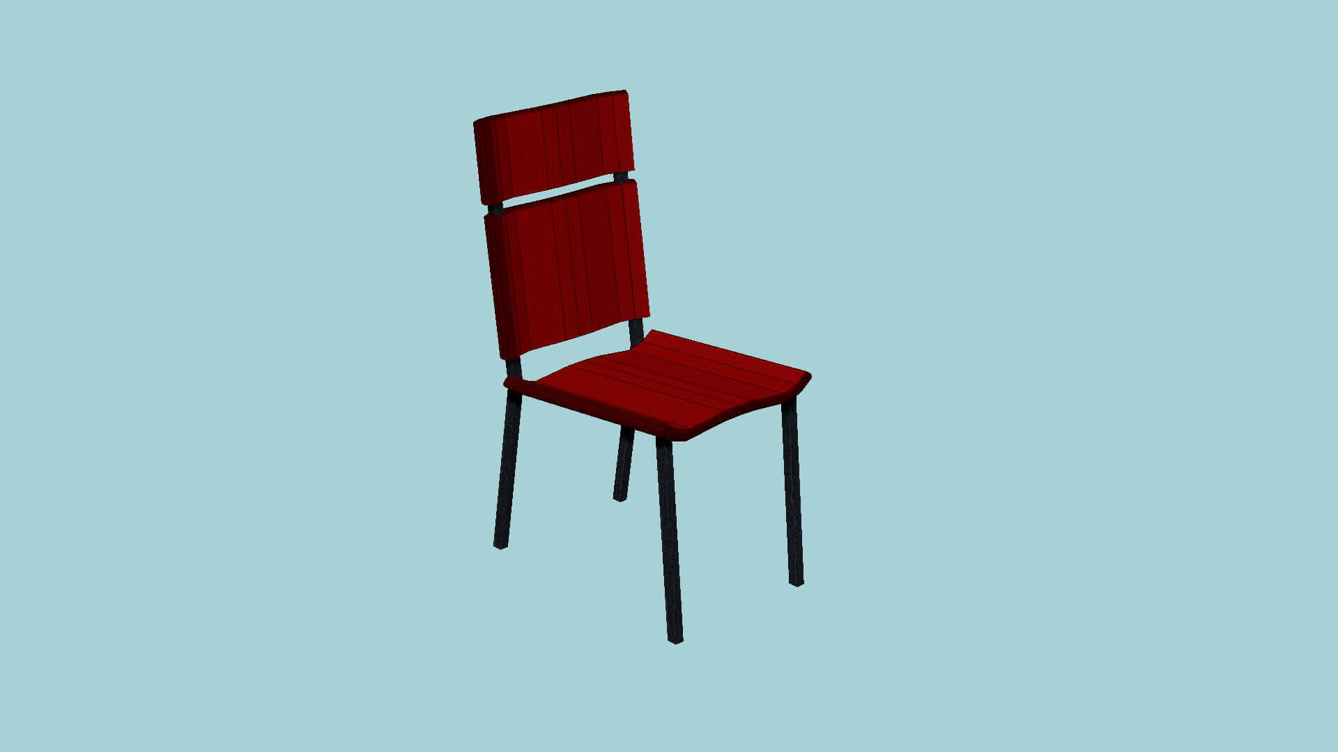 Dining Table 20 - Red Glass 3D Model by gsommer