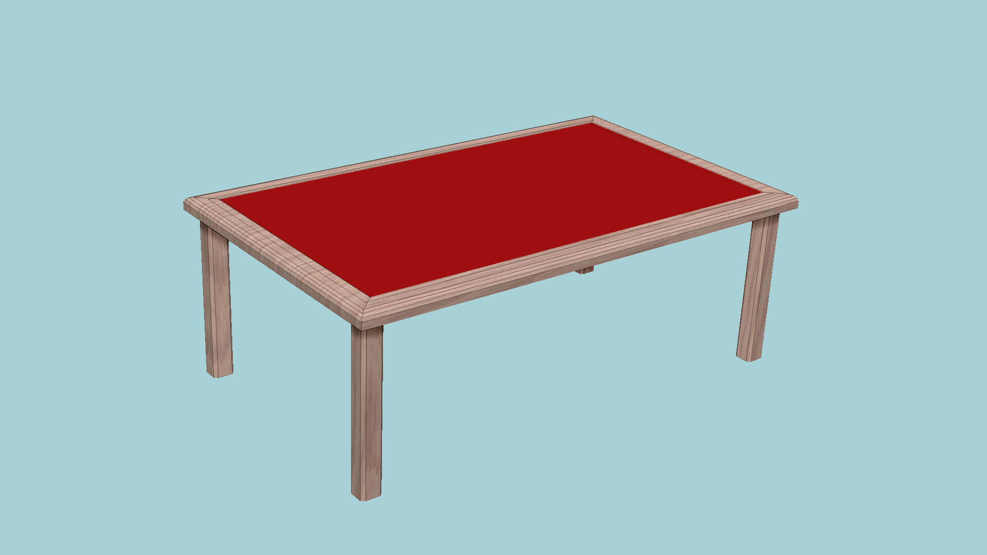 Dining Table 24 - Red Glass 3D Model by gsommer