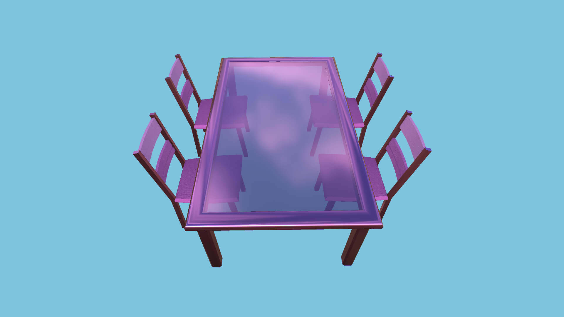 Dining Table 28 - Pink 3D Model by gsommer