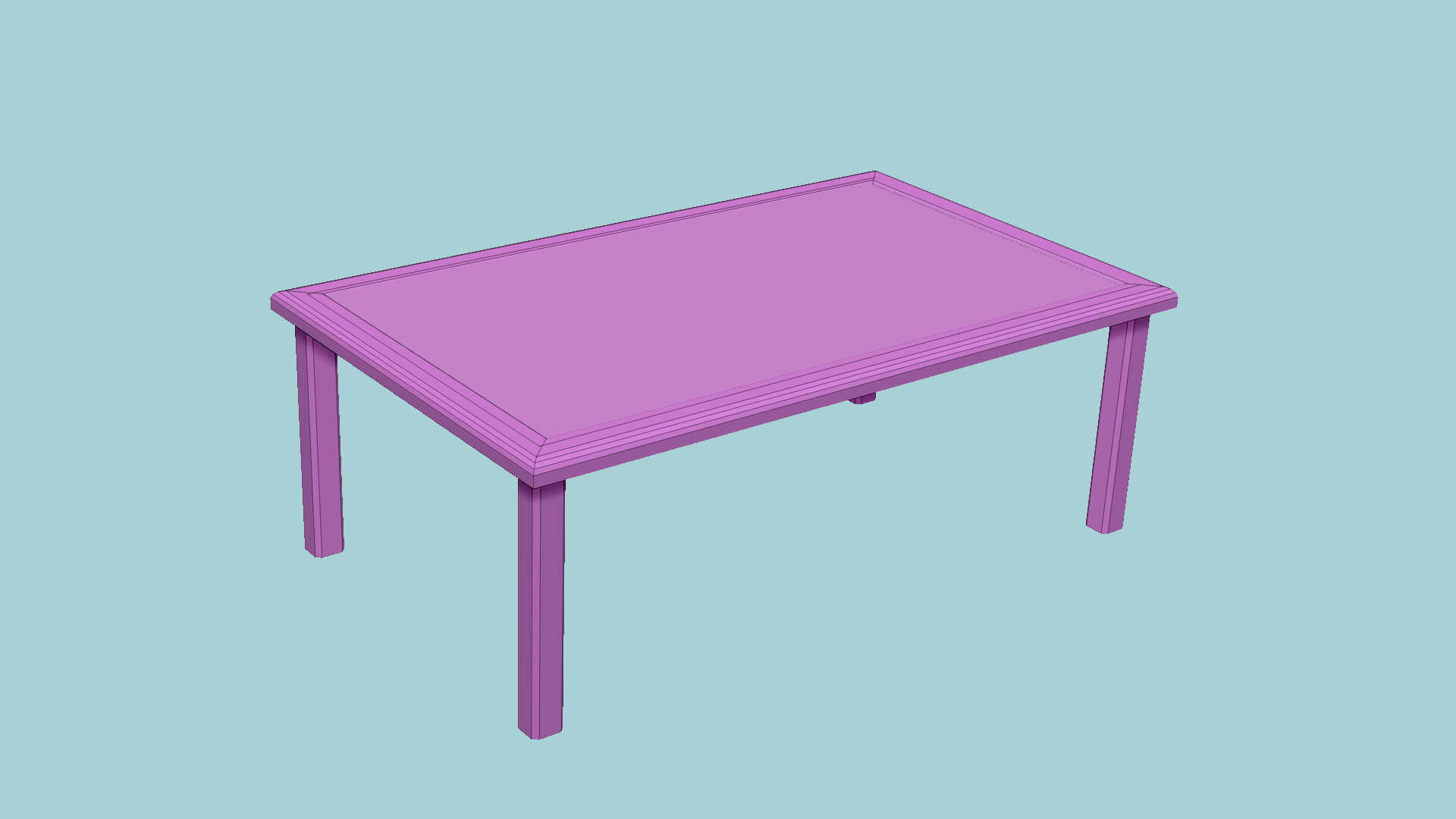 Dining Table 28 - Pink 3D Model by gsommer