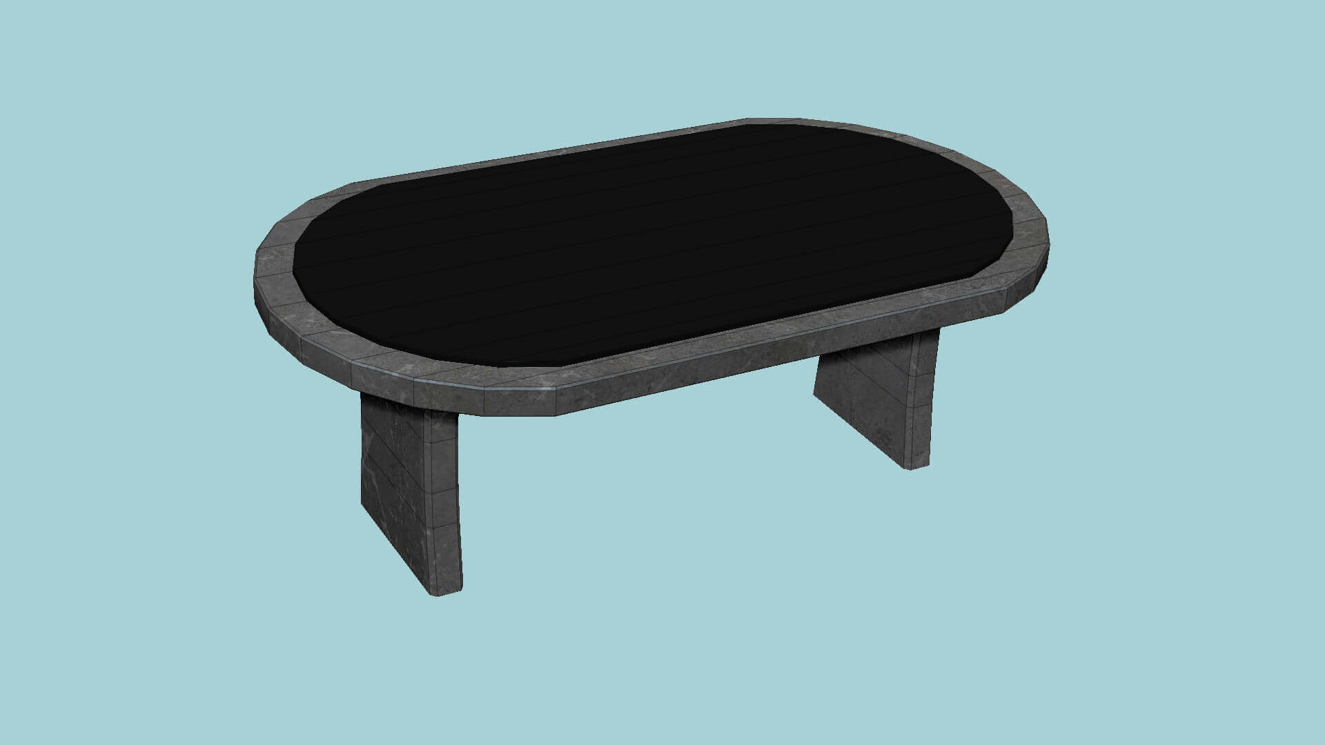 Dining Table 39 - Concrete Black 3D Model by gsommer