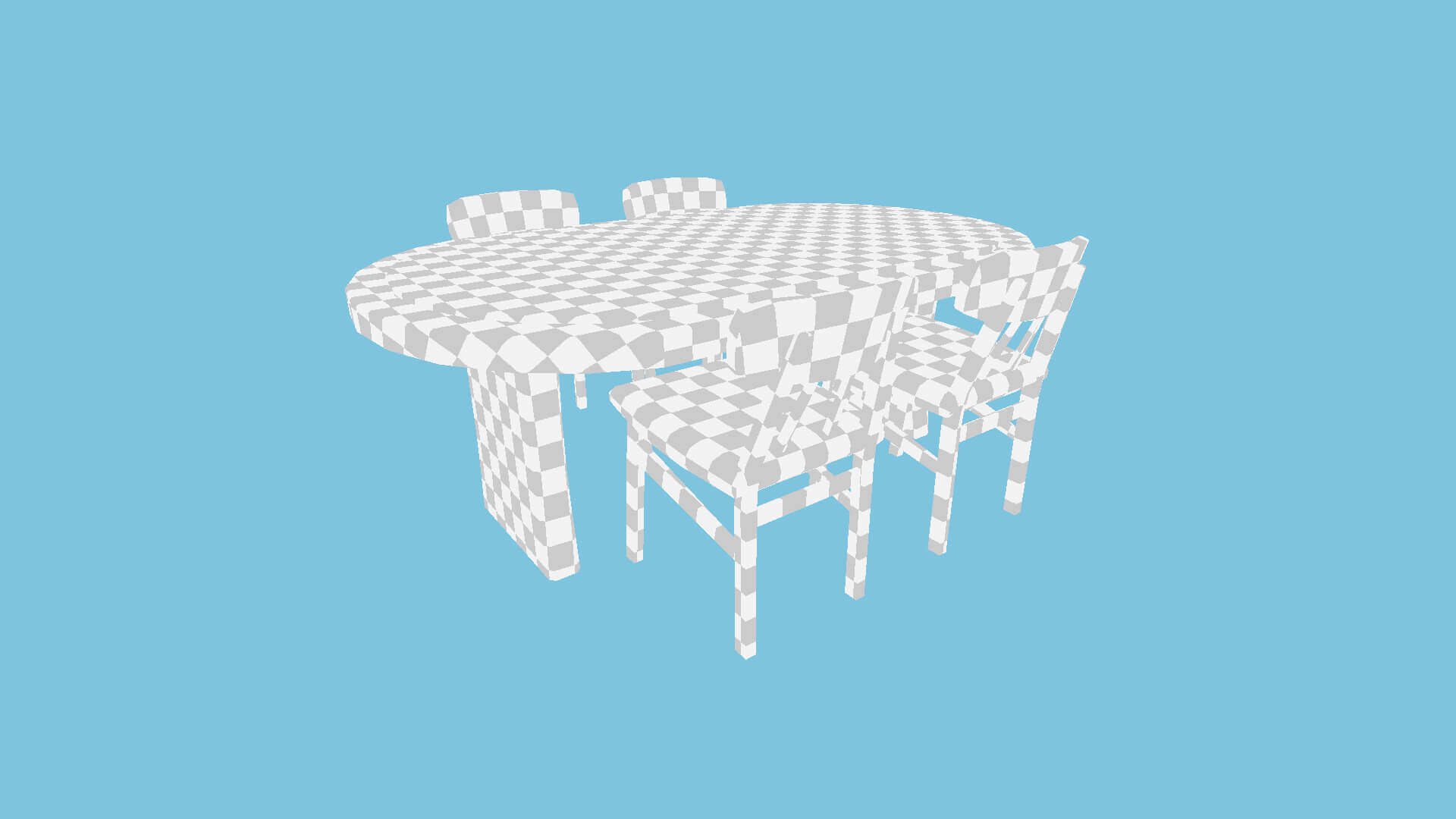 Dining Table 39 - Concrete Black 3D Model by gsommer
