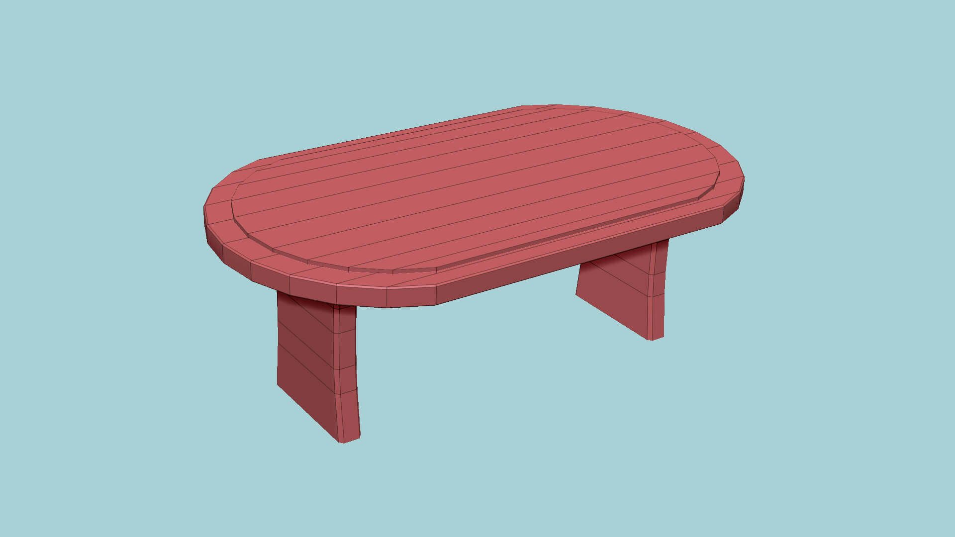 Dining Table 39 - Concrete Black 3D Model by gsommer