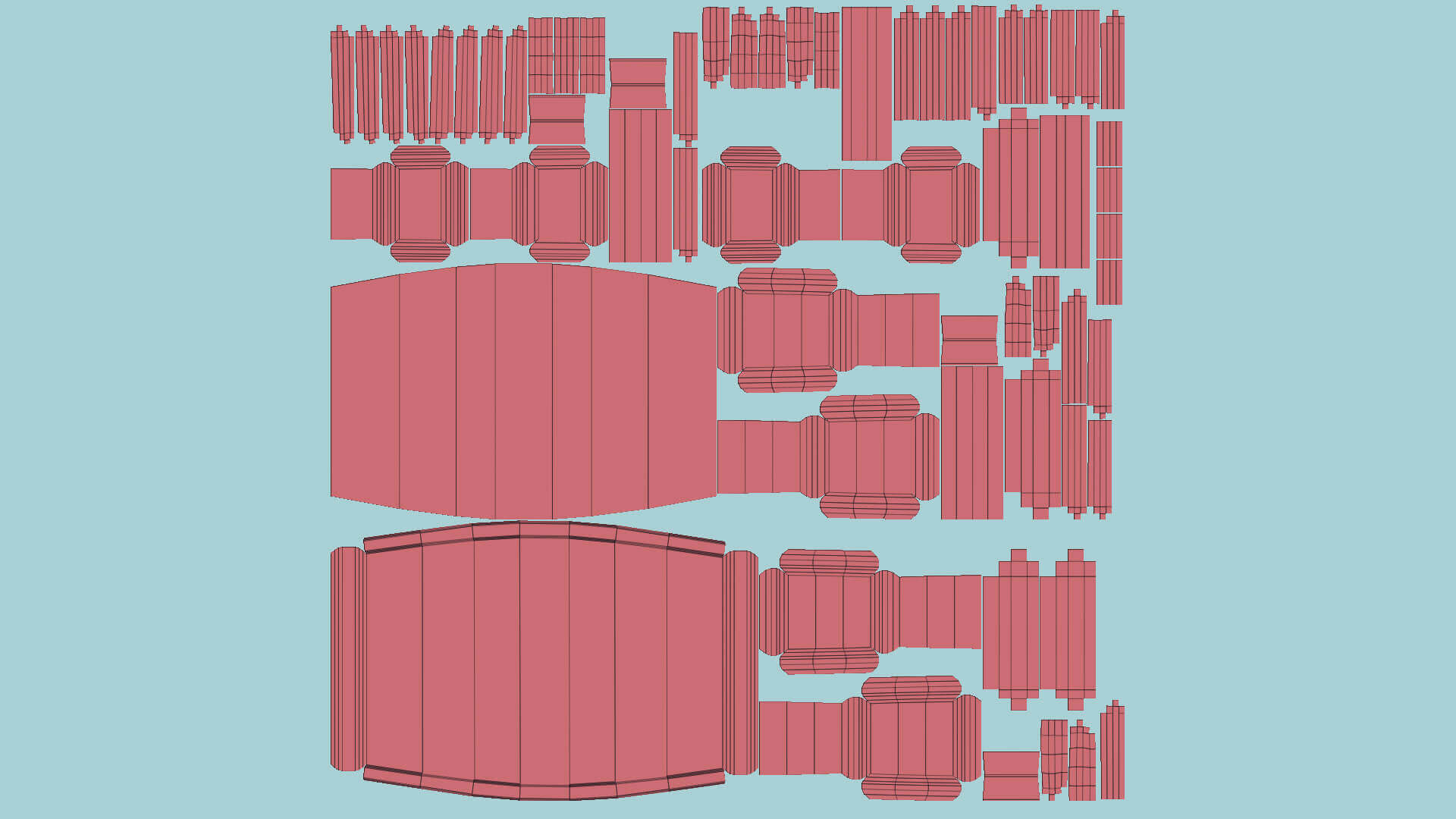 Dining Table 57 - Aluminum Red 3D Model by gsommer