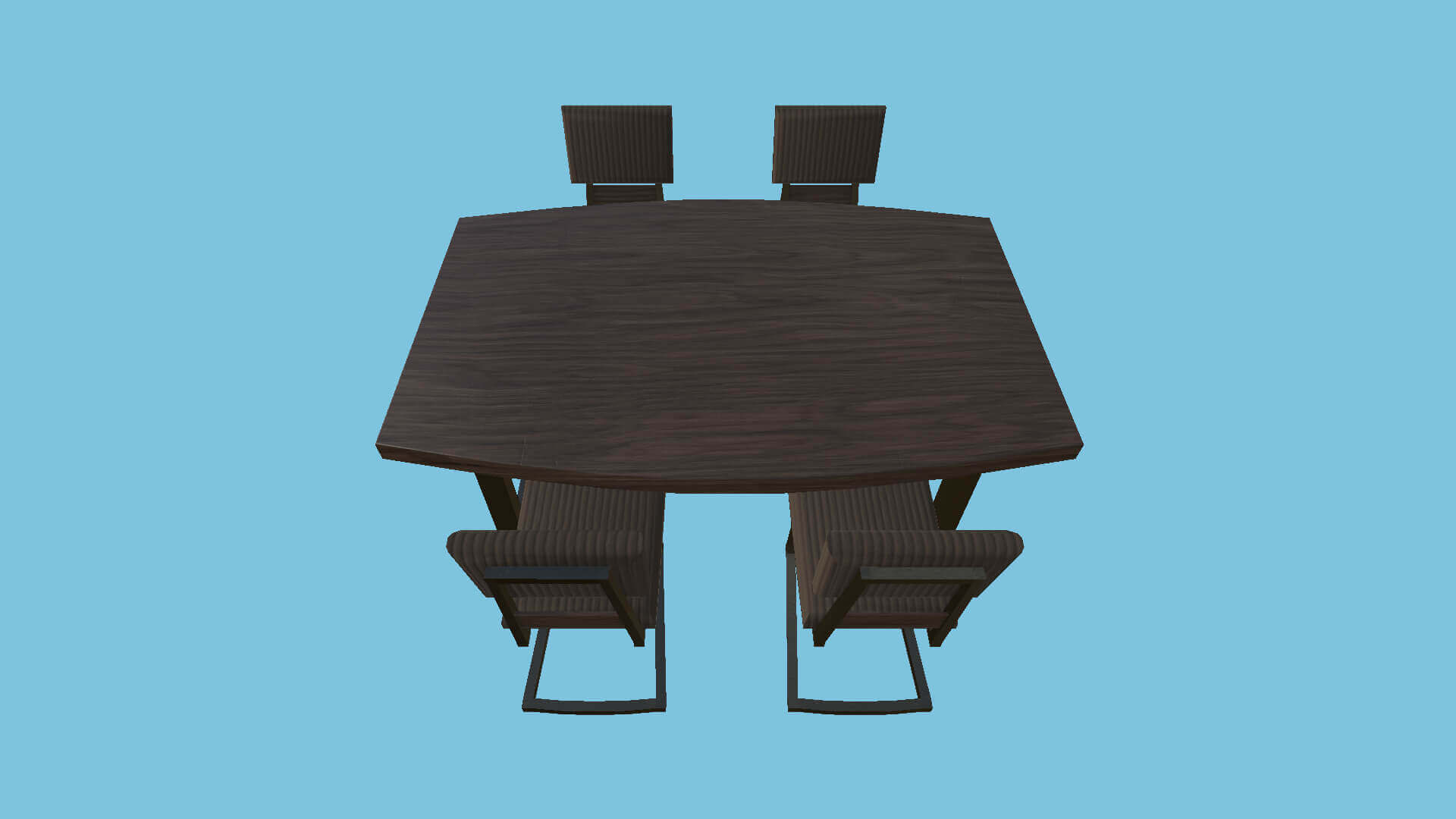 Dining Table 59 - Brown 3D Model by gsommer